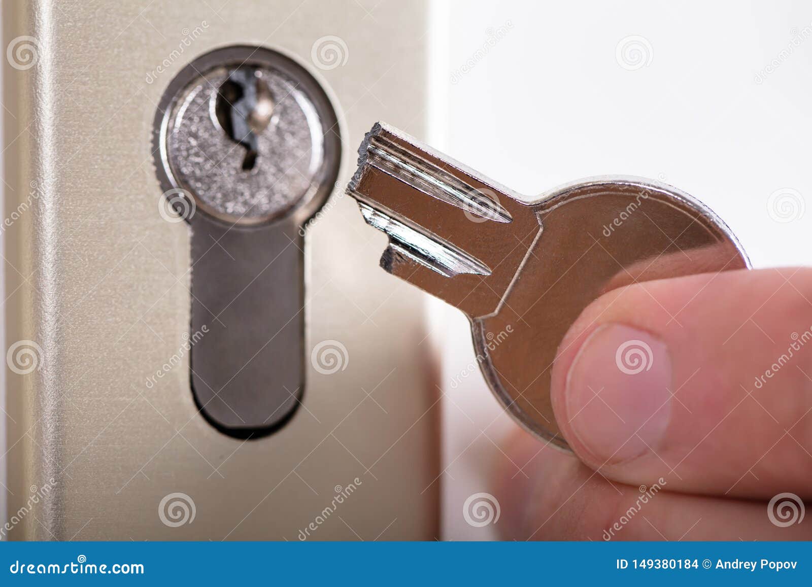 Man Holding Broken Key stock photo. Image of holding - 149380184