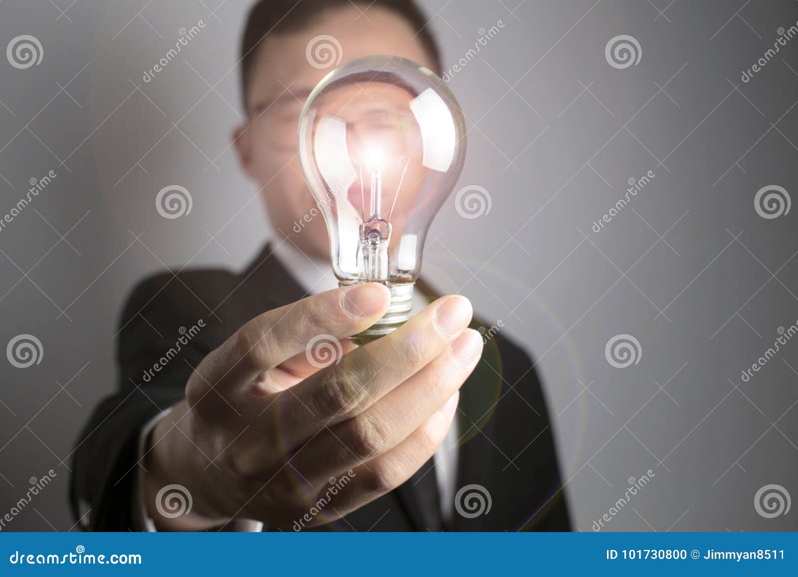 Man holding a bulb stock photo. Image of lightbulb, power - 101730800