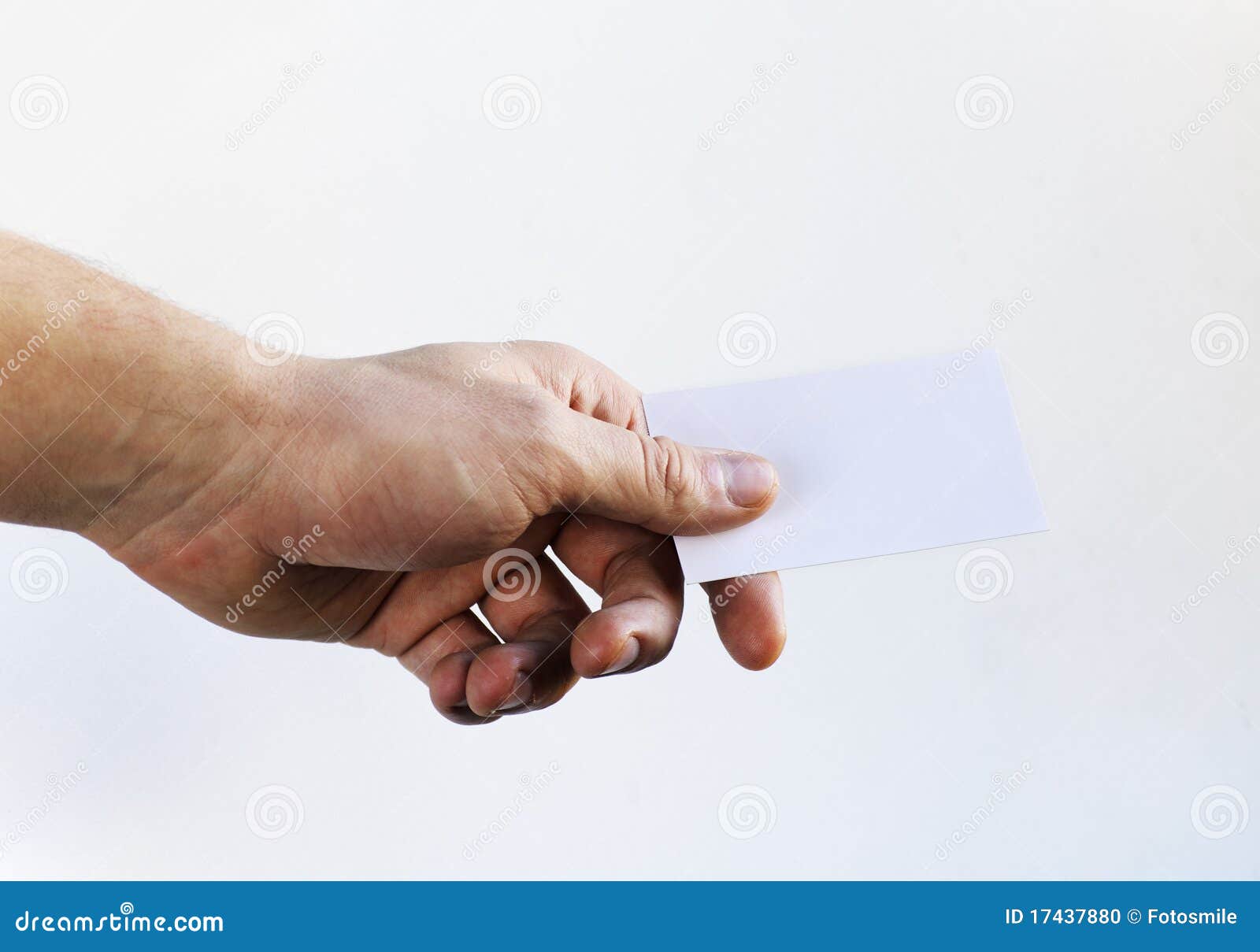 Man holding business card stock photo. Image of holding - 17437880