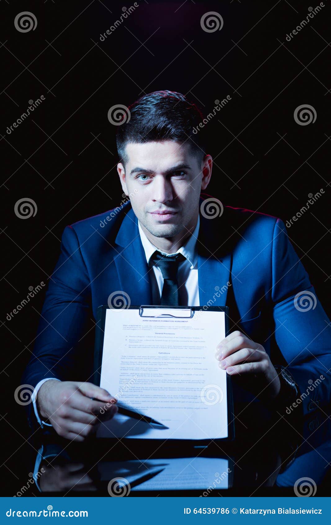 Man Holding Business Formation Agreement Stock Photo - Image of ...