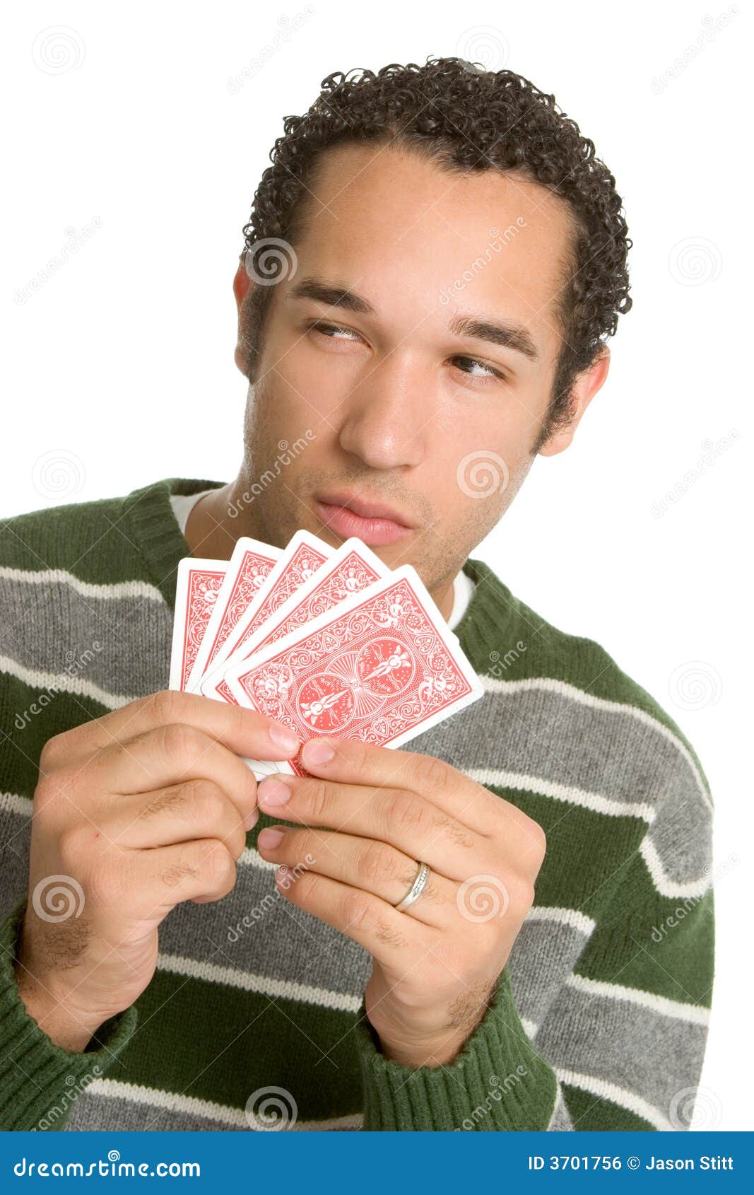 Man Holding Cards stock photo. Image of competition, isolated - 3701756