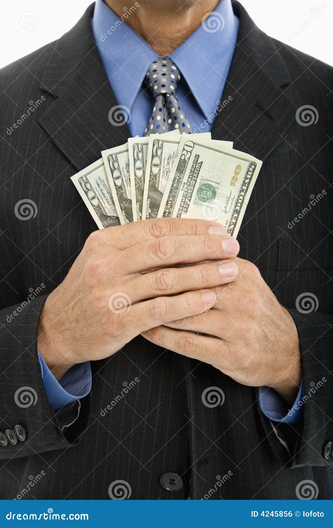 Man holding cash. stock photo. Image of economy, 070911s0189 - 4245856
