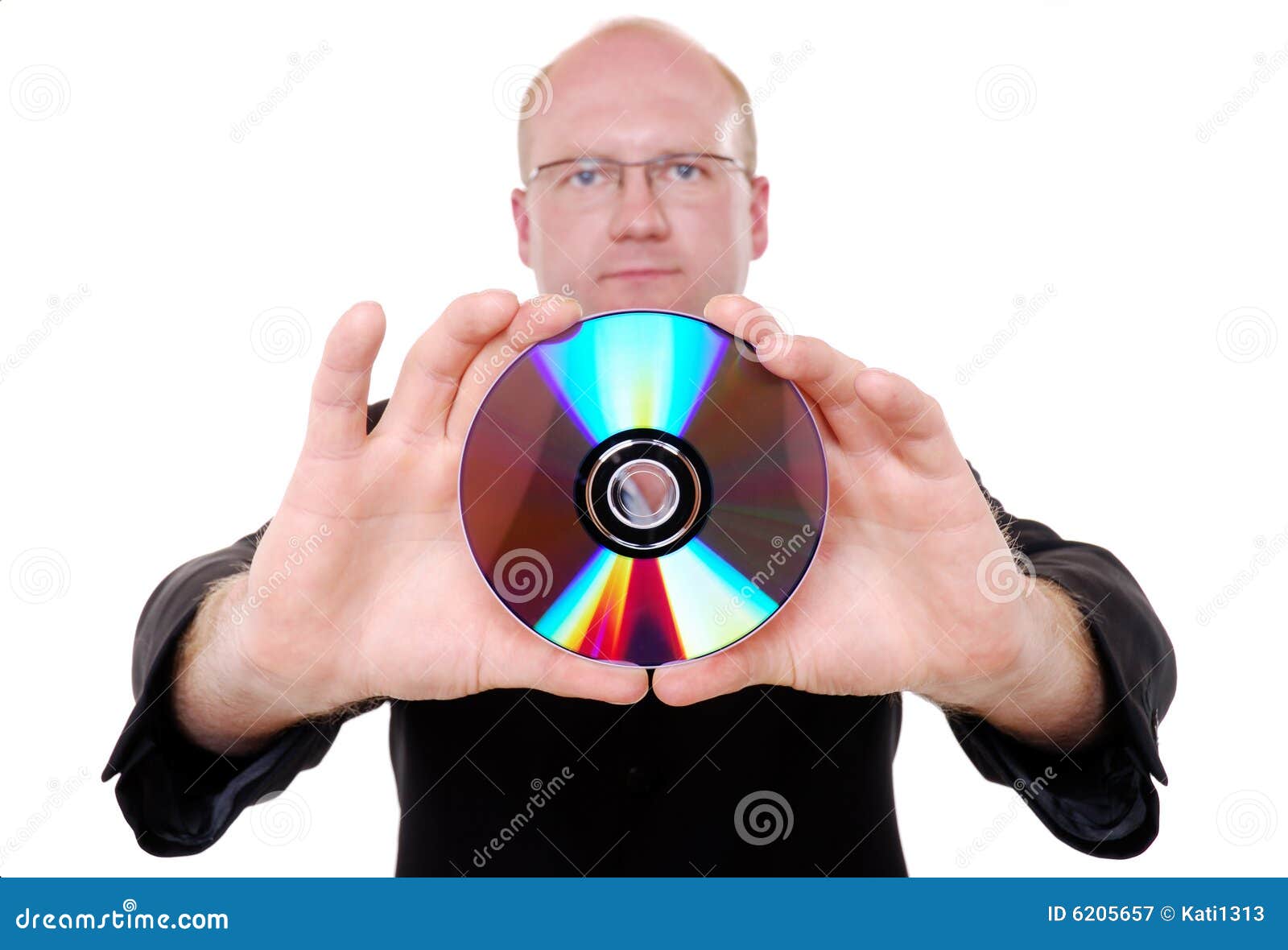Man Holding CD Royalty Free Stock Photography - Image: 6205657