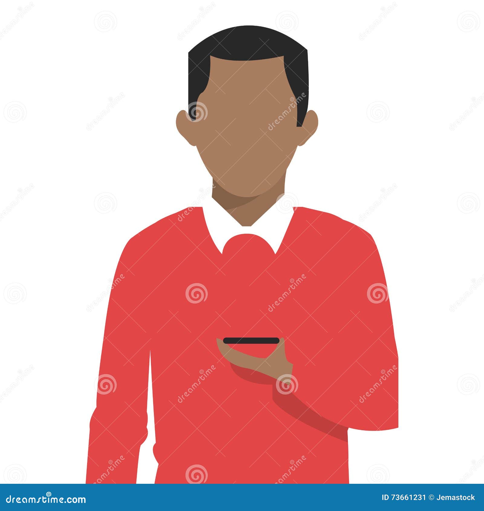 Man holding cellphone icon stock illustration. Illustration of ...