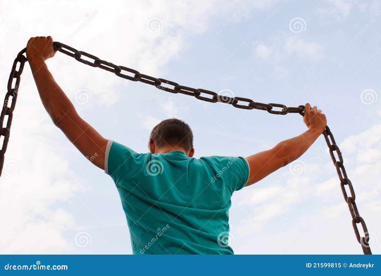 Man holding a chain stock image. Image of illegal, hard - 21599815