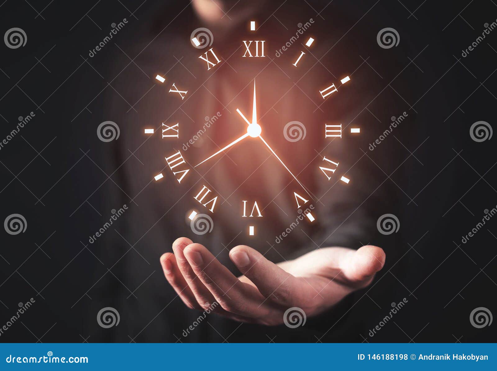 Man Holding Clock. Business Time Management Stock Photo - Image of ...