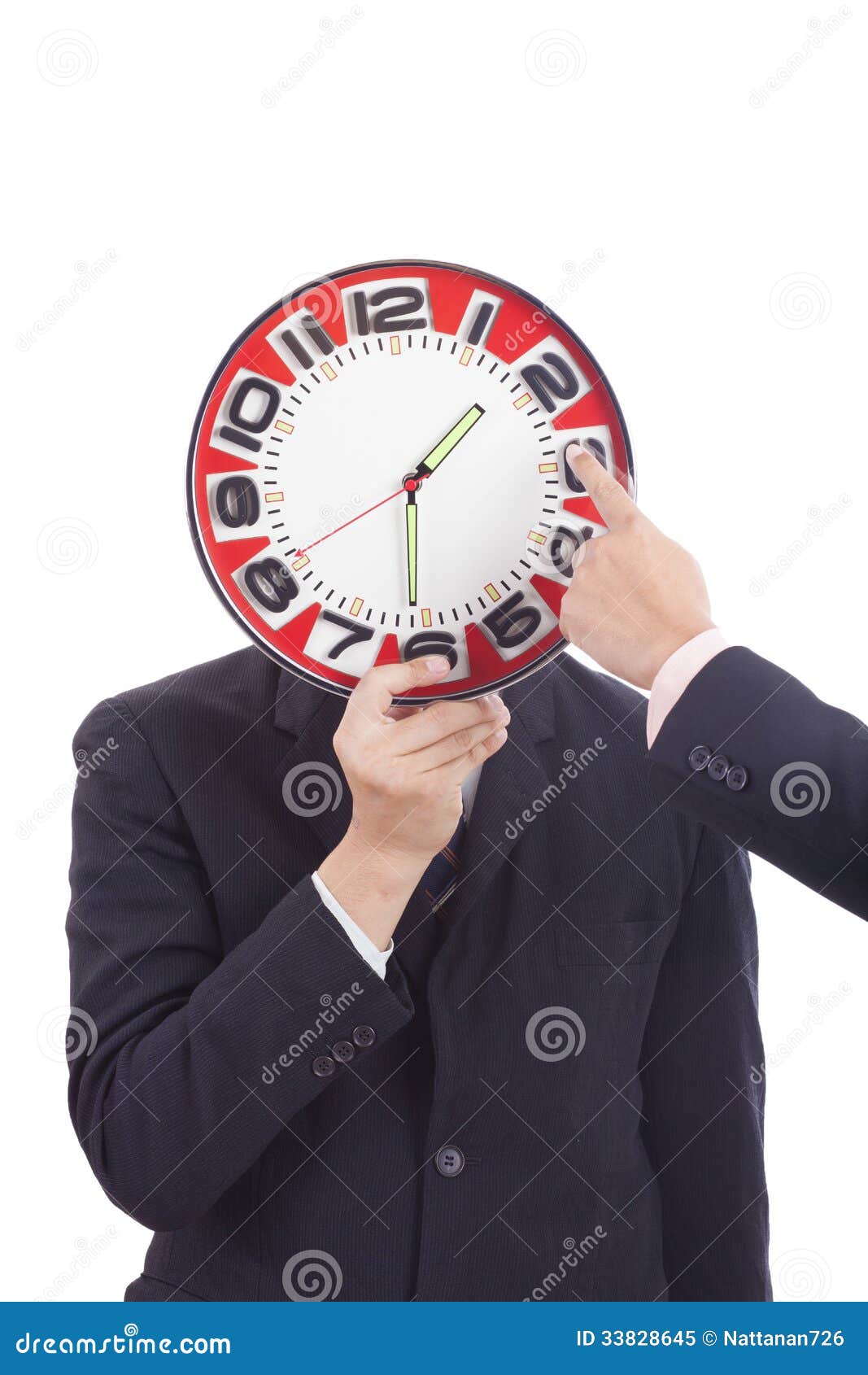 Man holding clock hands. stock image. Image of deadline - 33828645