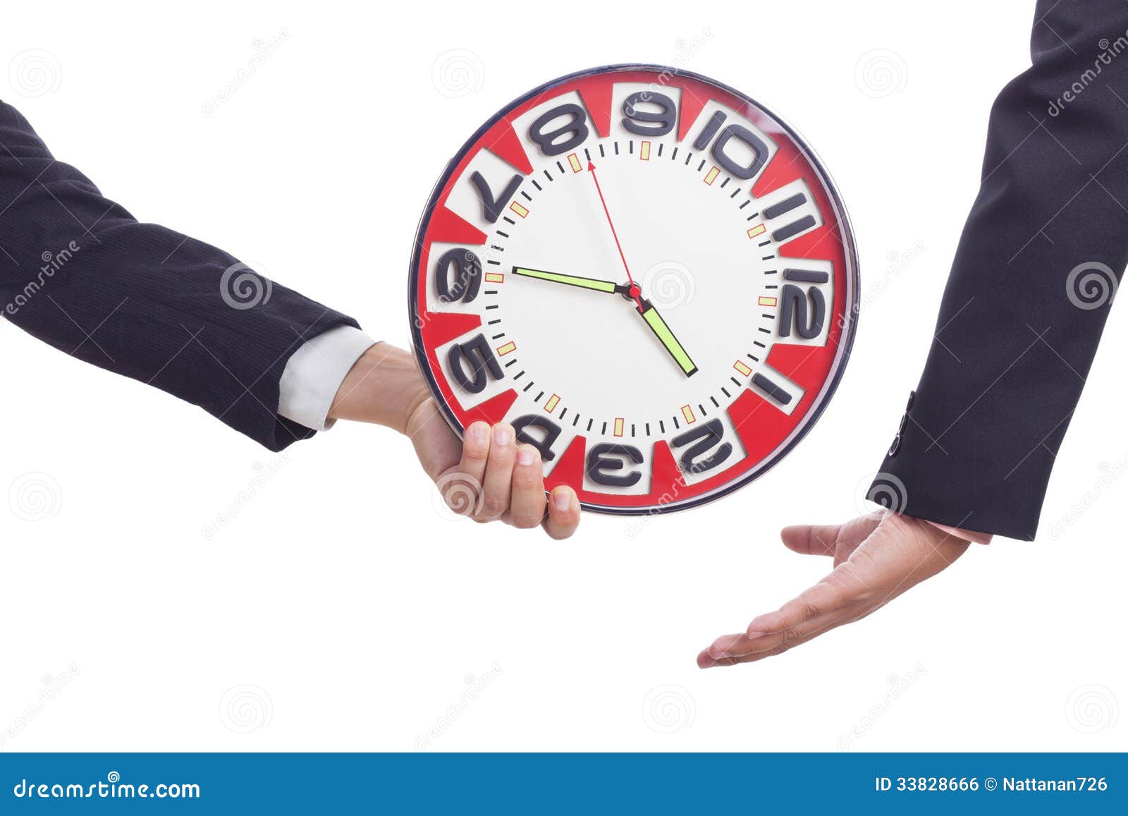 Man holding clock hands. stock photo. Image of business - 33828666