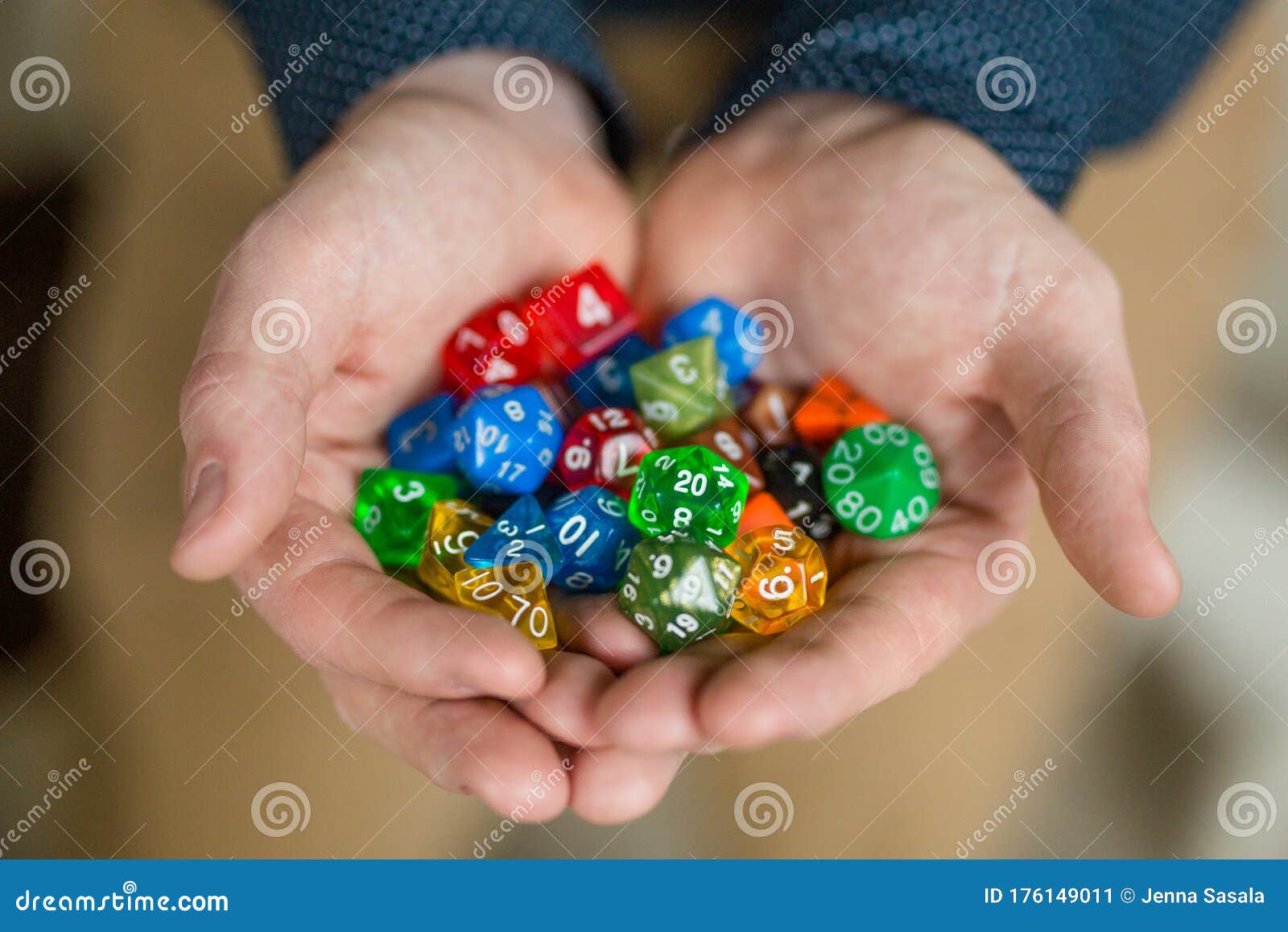 Man Holding Colorful Polyhedral Dice Playing Dungeons and Dragons Stock ... Man Holding Colorful Polyhedral Dice Playing Dungeons and Dragons Stock ...