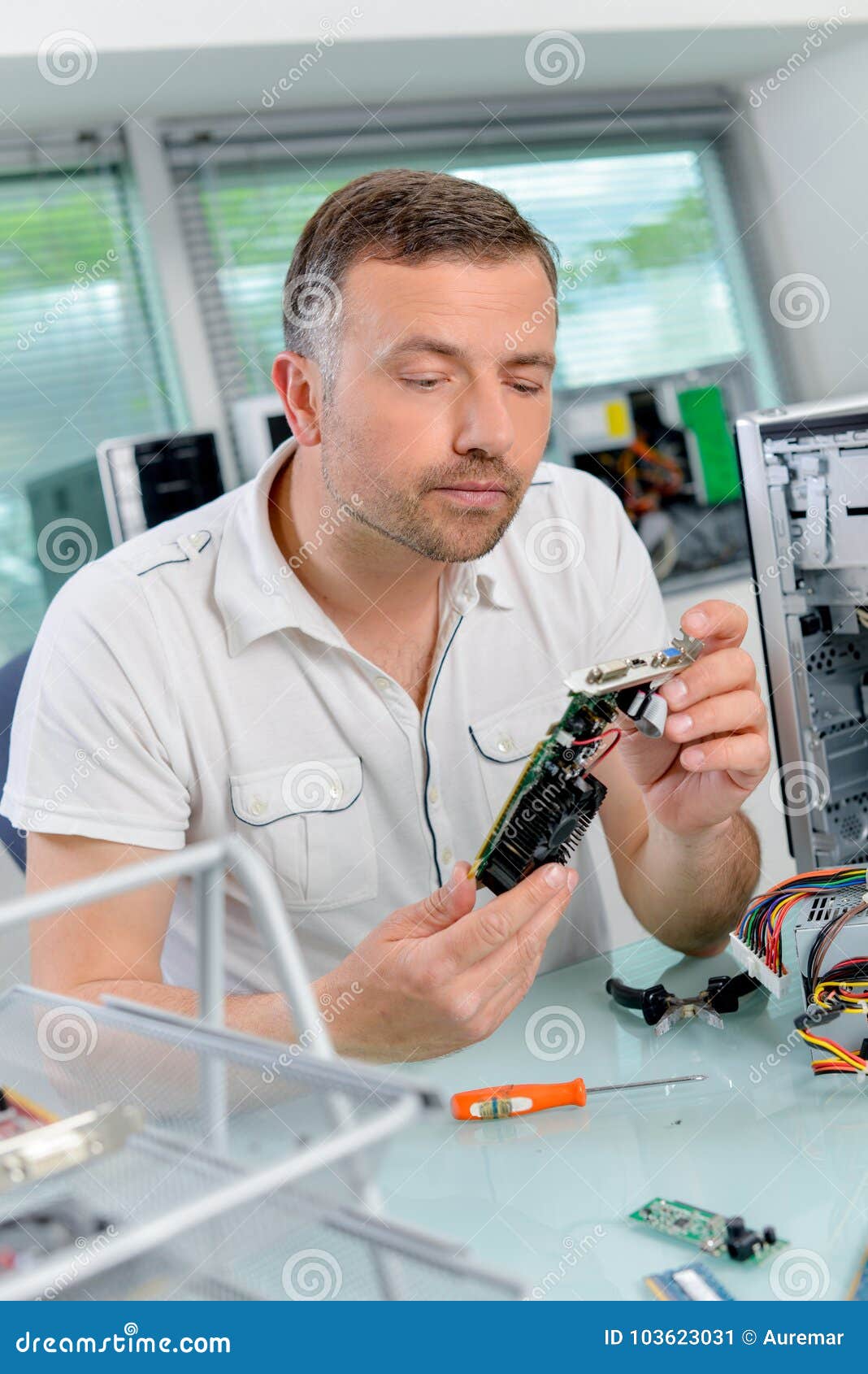 Man holding computer part stock image. Image of memory - 103623031