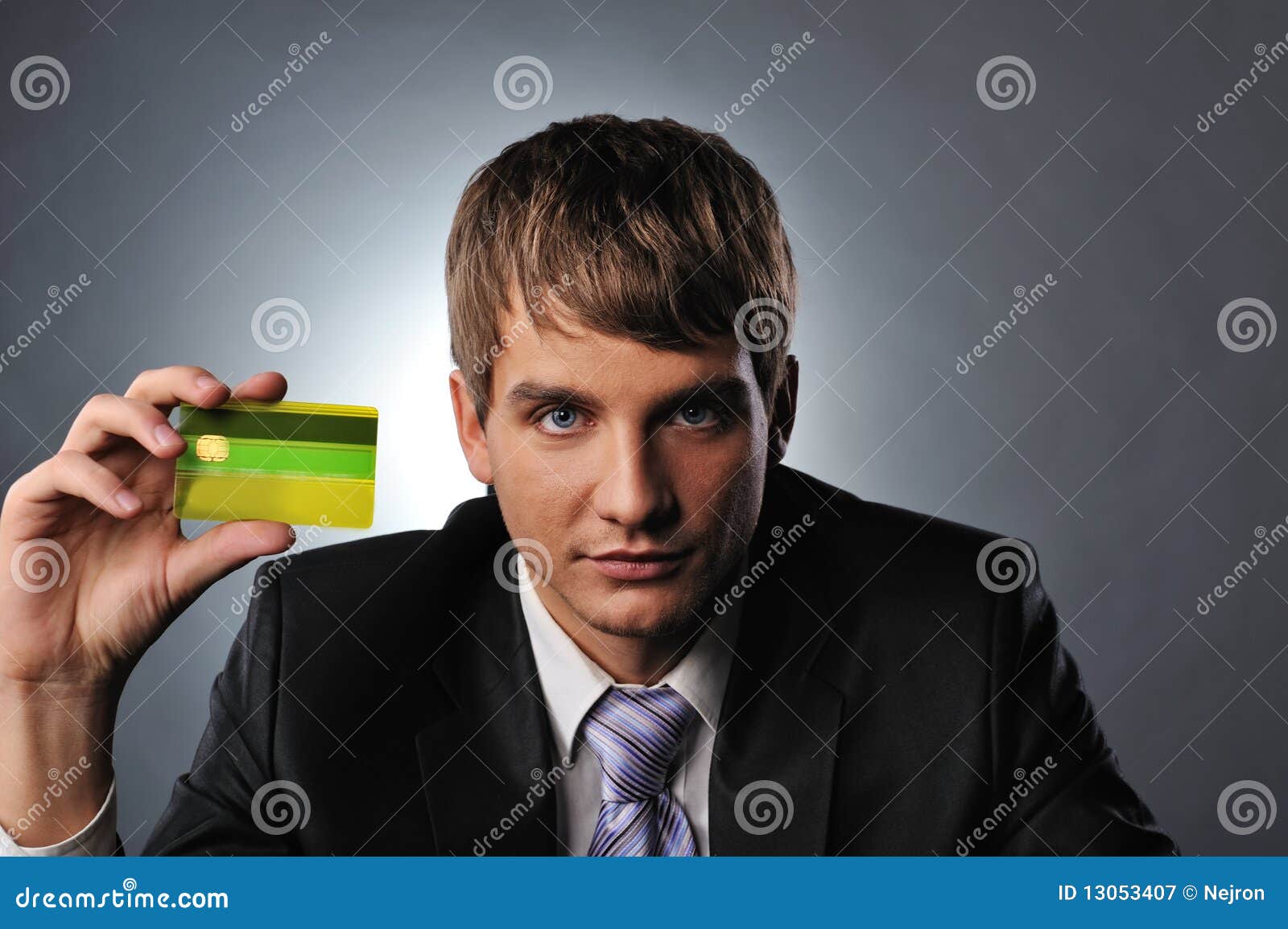 Man holding credit card stock image. Image of attractive - 13053407
