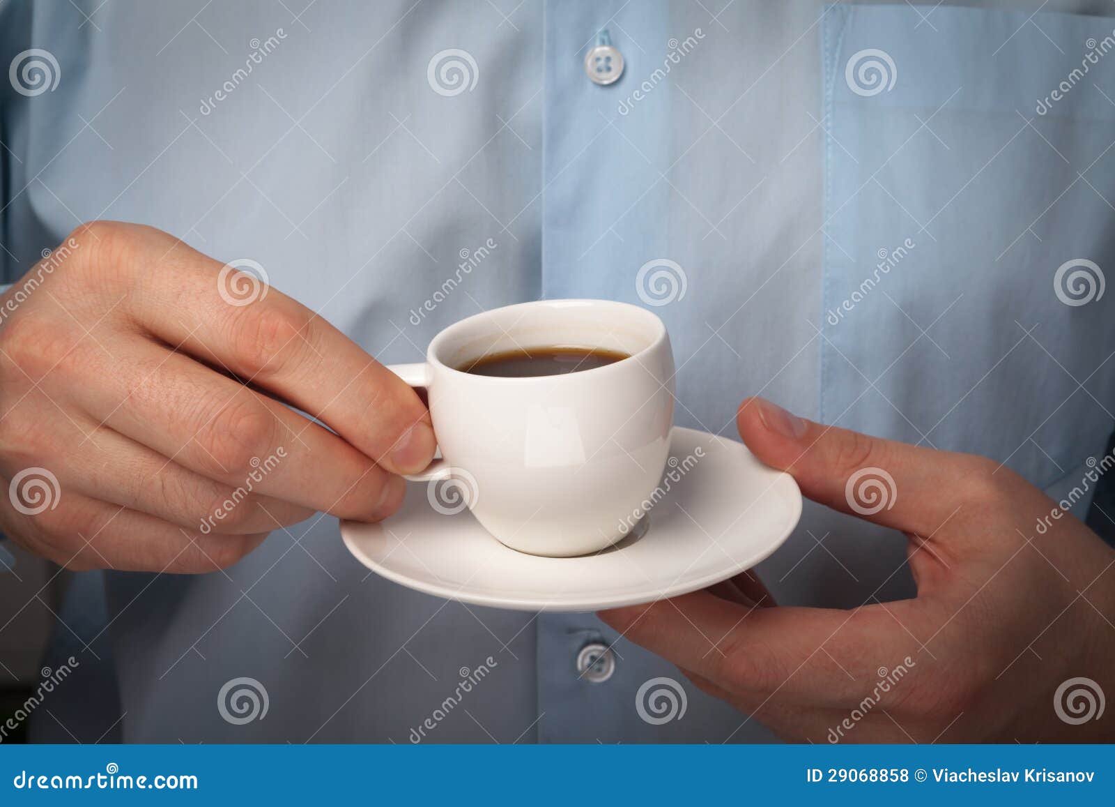 Man Holding a Cup in His Hand Stock Photo - Image of male, breakfast ...