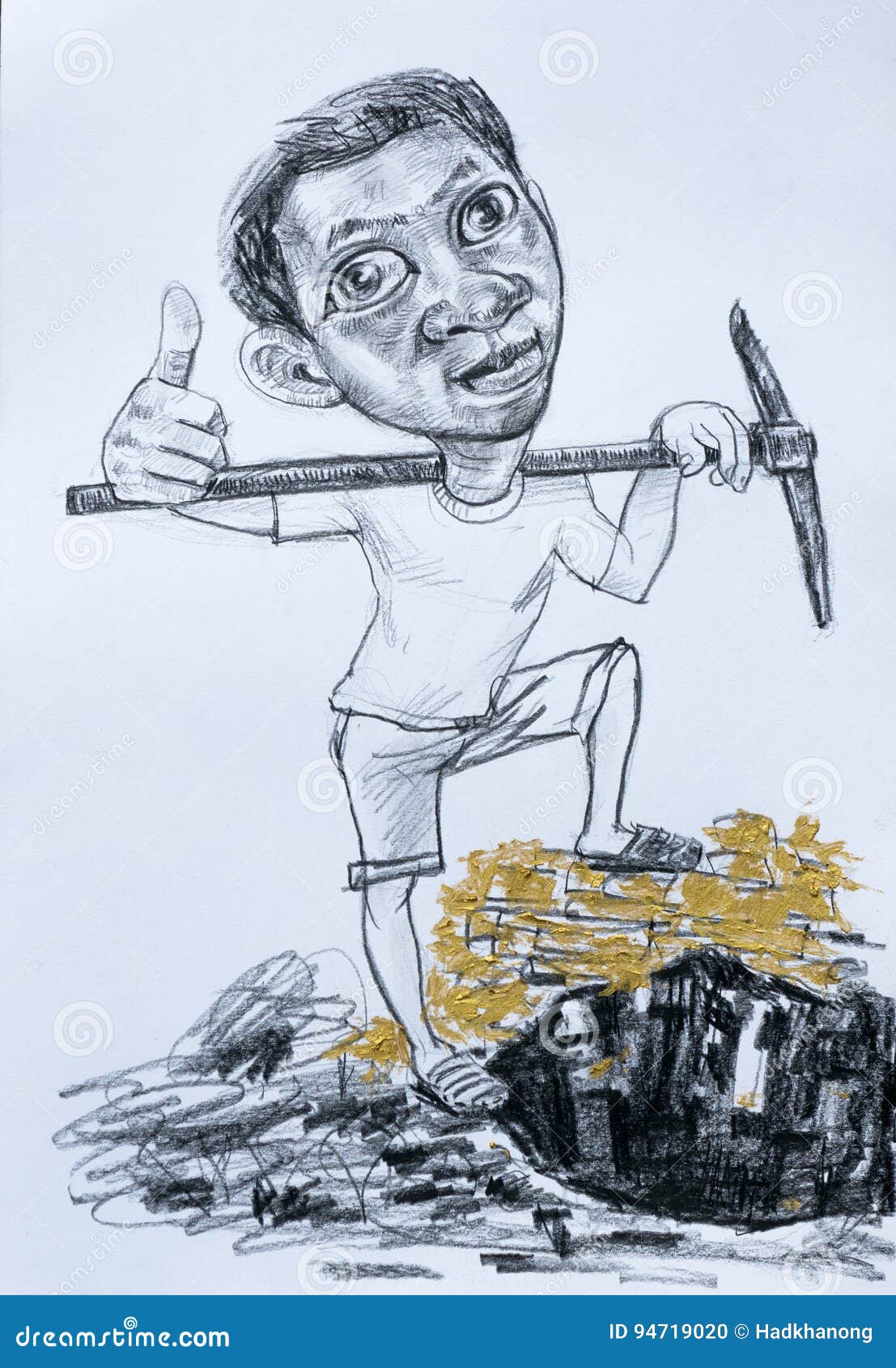 Digging Pose Or Using Shovel Royalty-Free Stock Photography ...