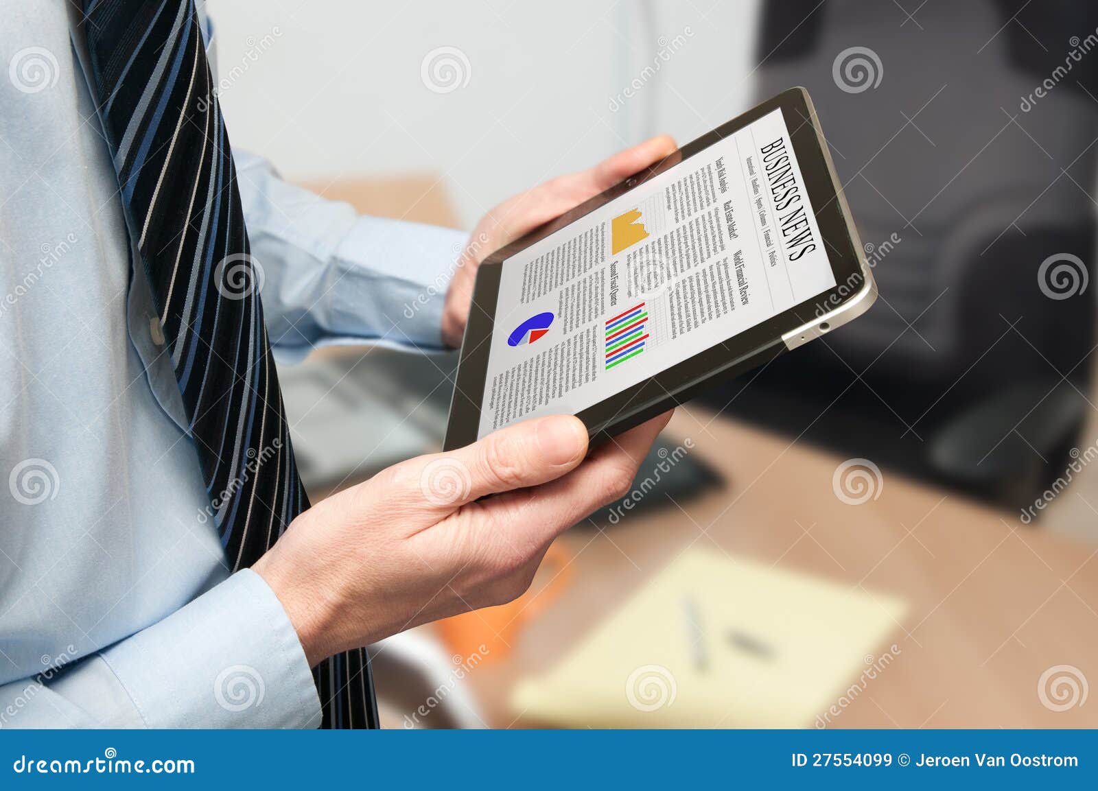 Man Holding a Digital Tablet Stock Image - Image of tablet, mobility ...