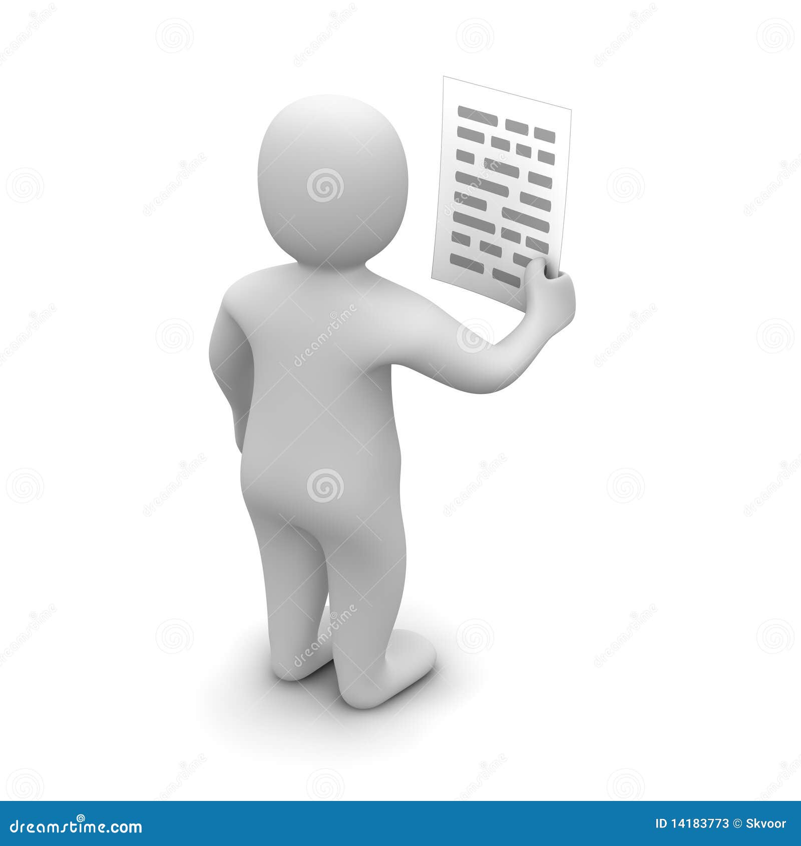 Man holding document stock illustration. Illustration of holding - 14183773