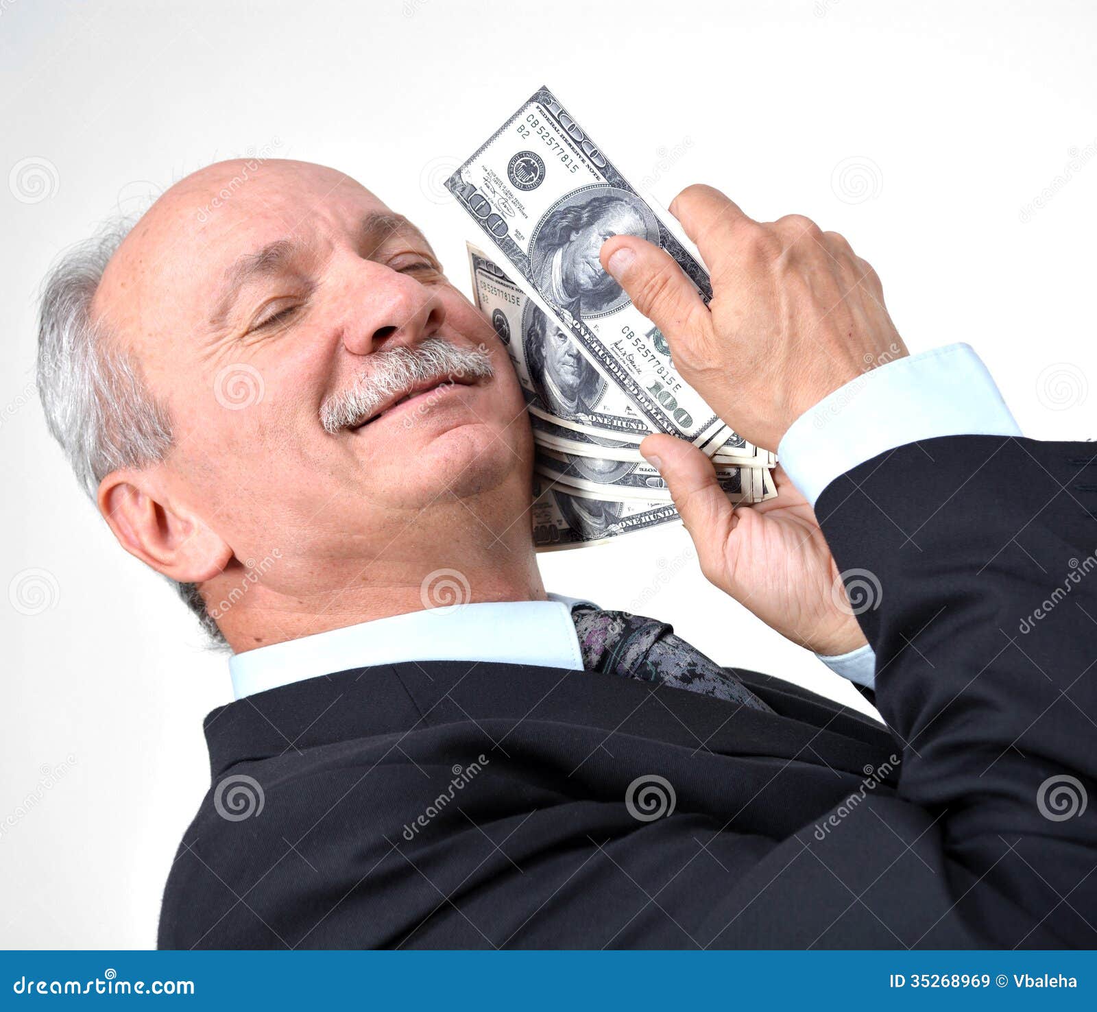 Man Holding Dollars Royalty Free Stock Images - Image: 35268969