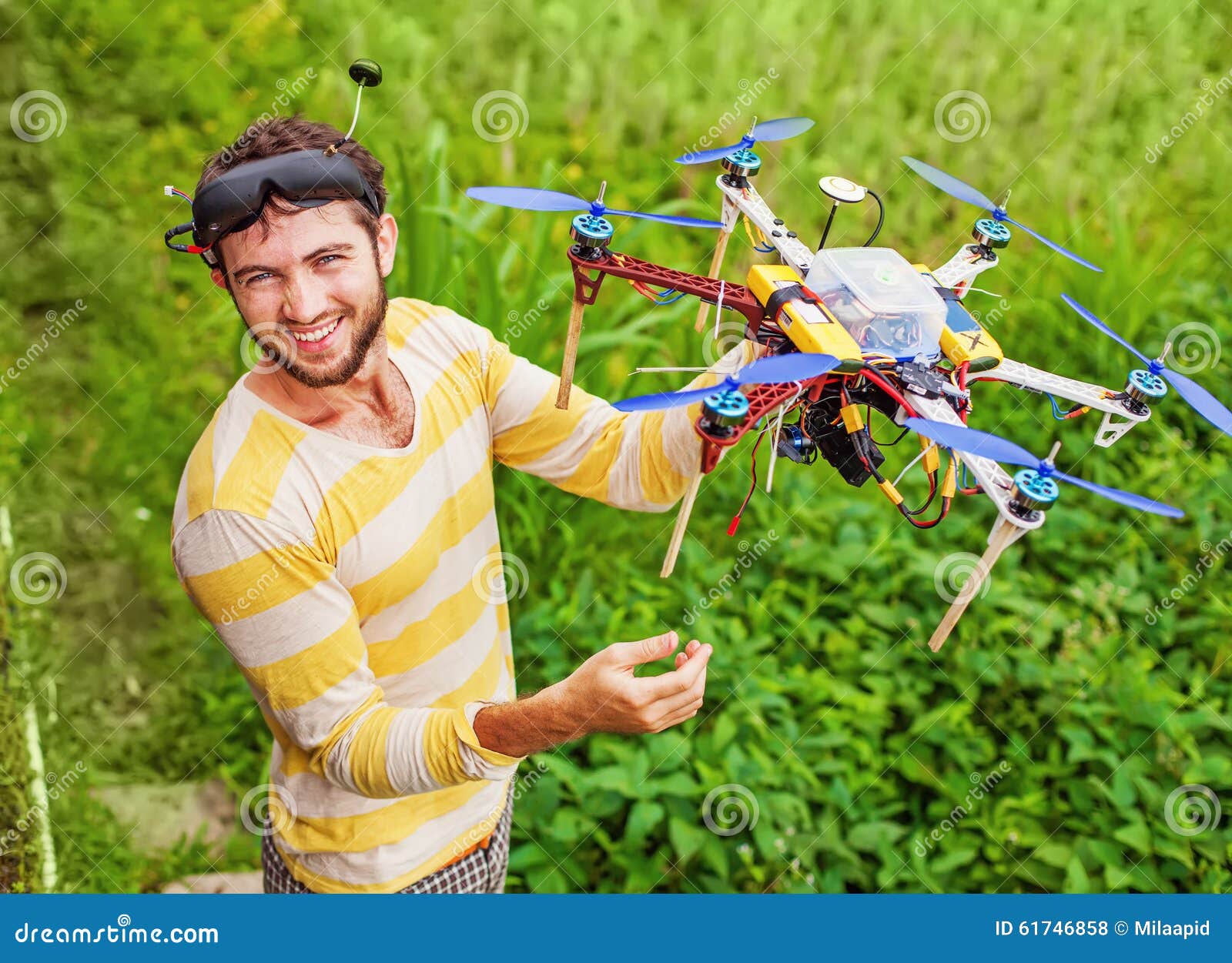 Man holding a drone stock photo. Image of drone, leisure - 61746858