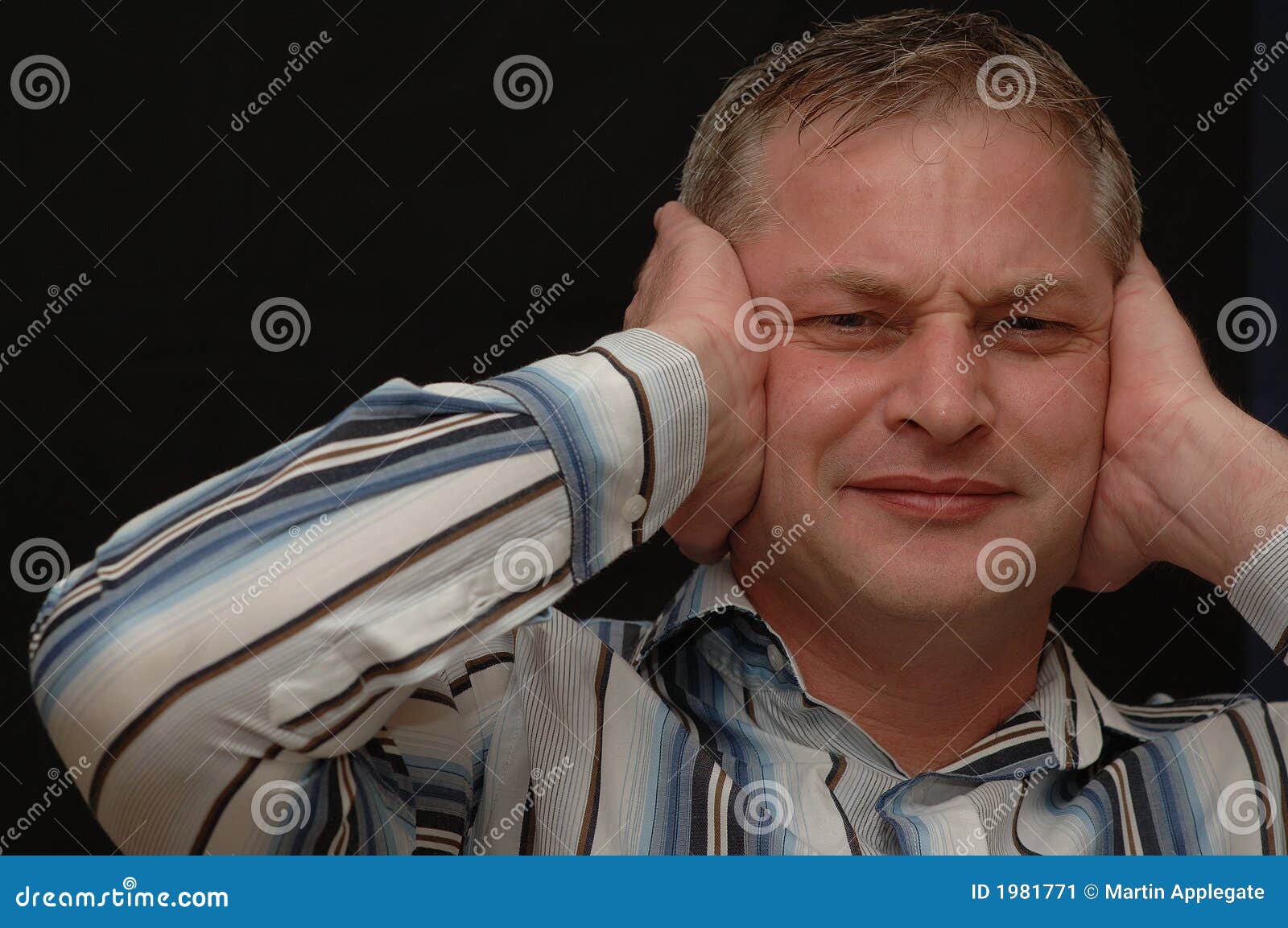 Man Holding Ears stock image. Image of aggravates, aggravate - 1981771