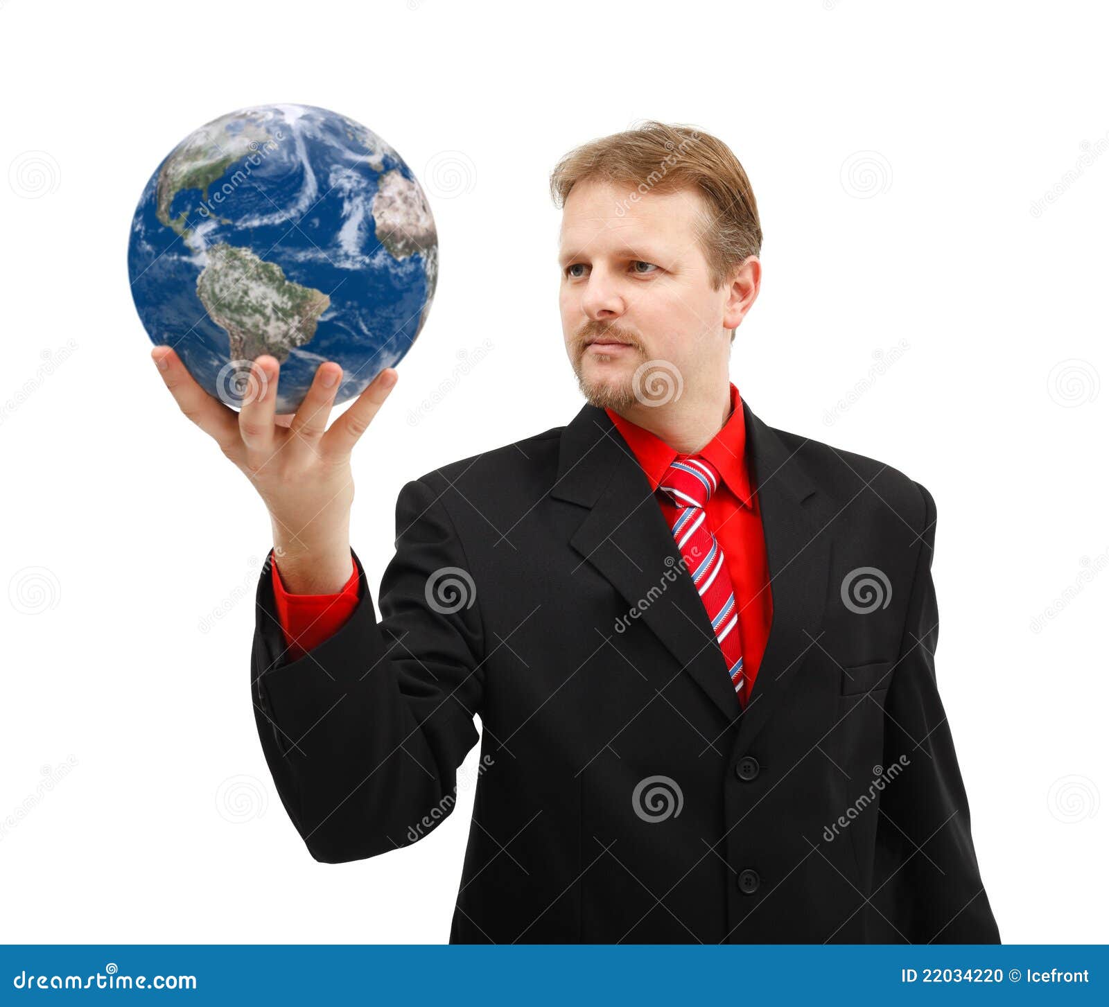Man Holding Earth Globe In His Hand Stock Photo - Image: 22034220