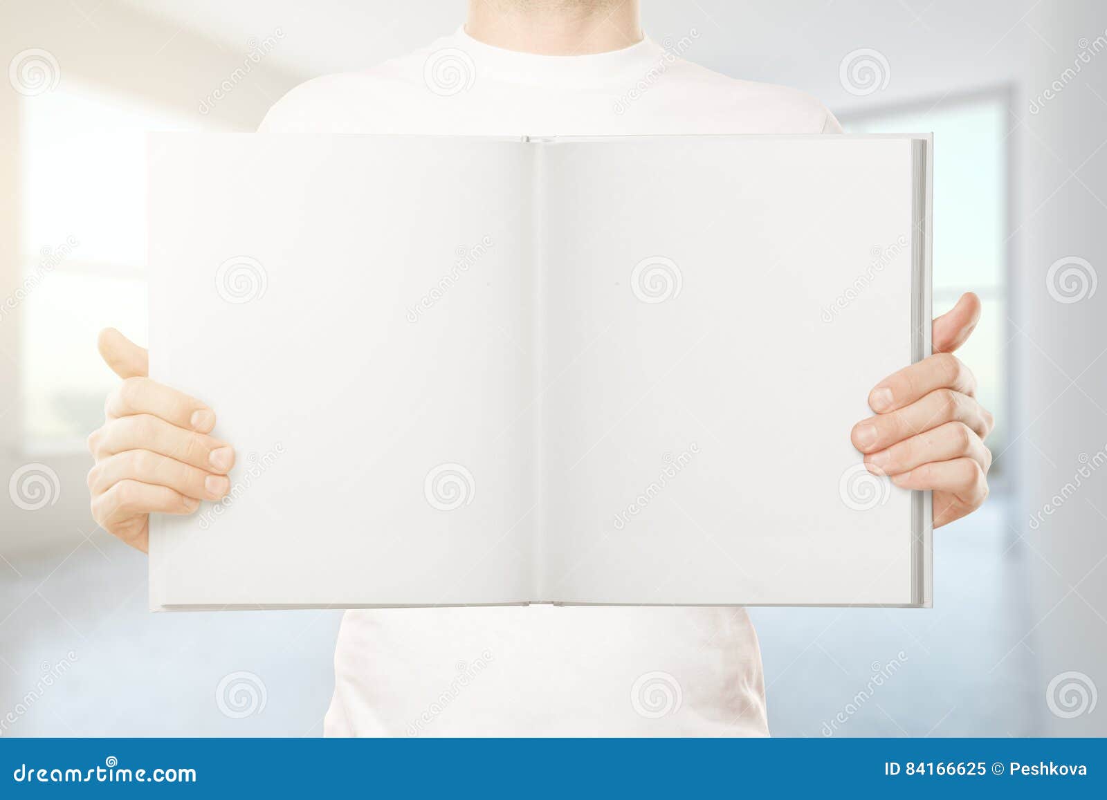 Man holding empty book stock image. Image of education - 84166625
