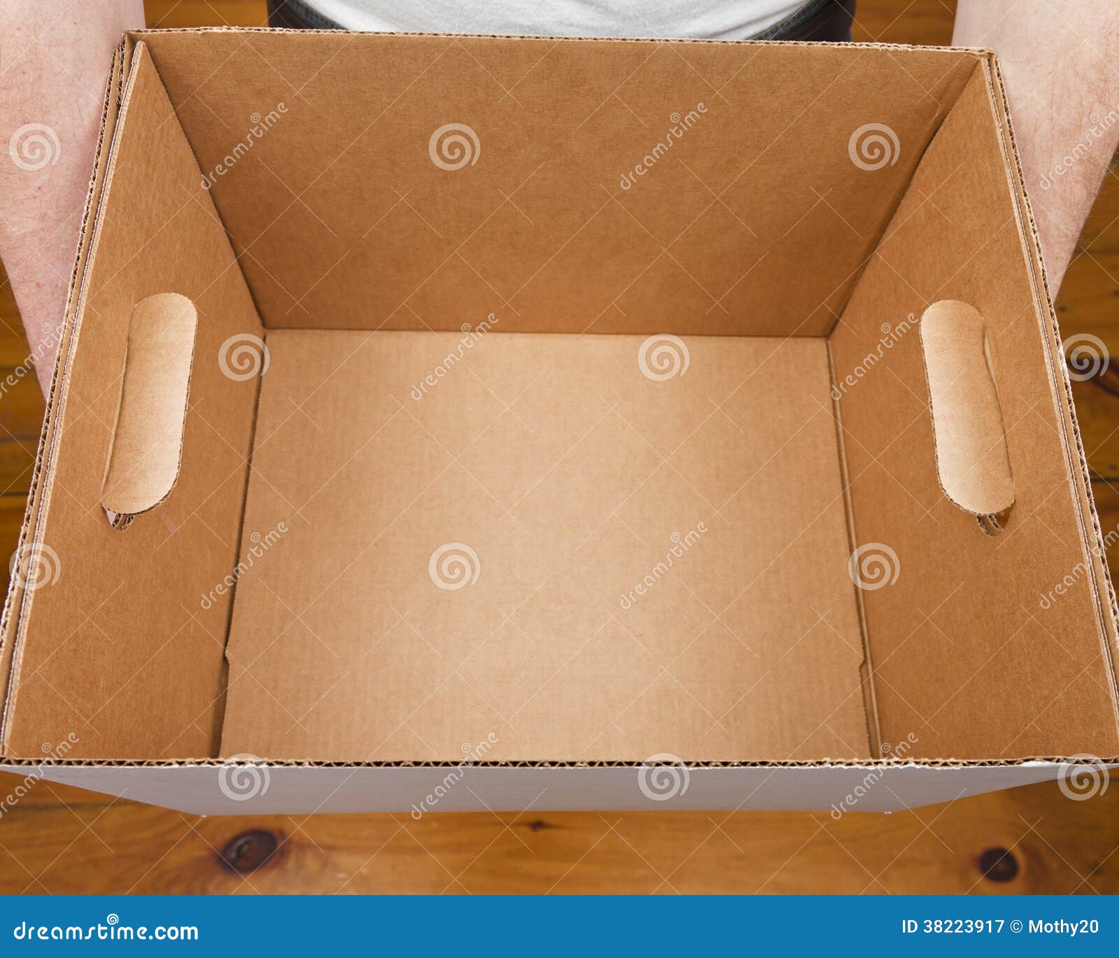 Man Holding Empty Box stock image. Image of delivery - 38223917