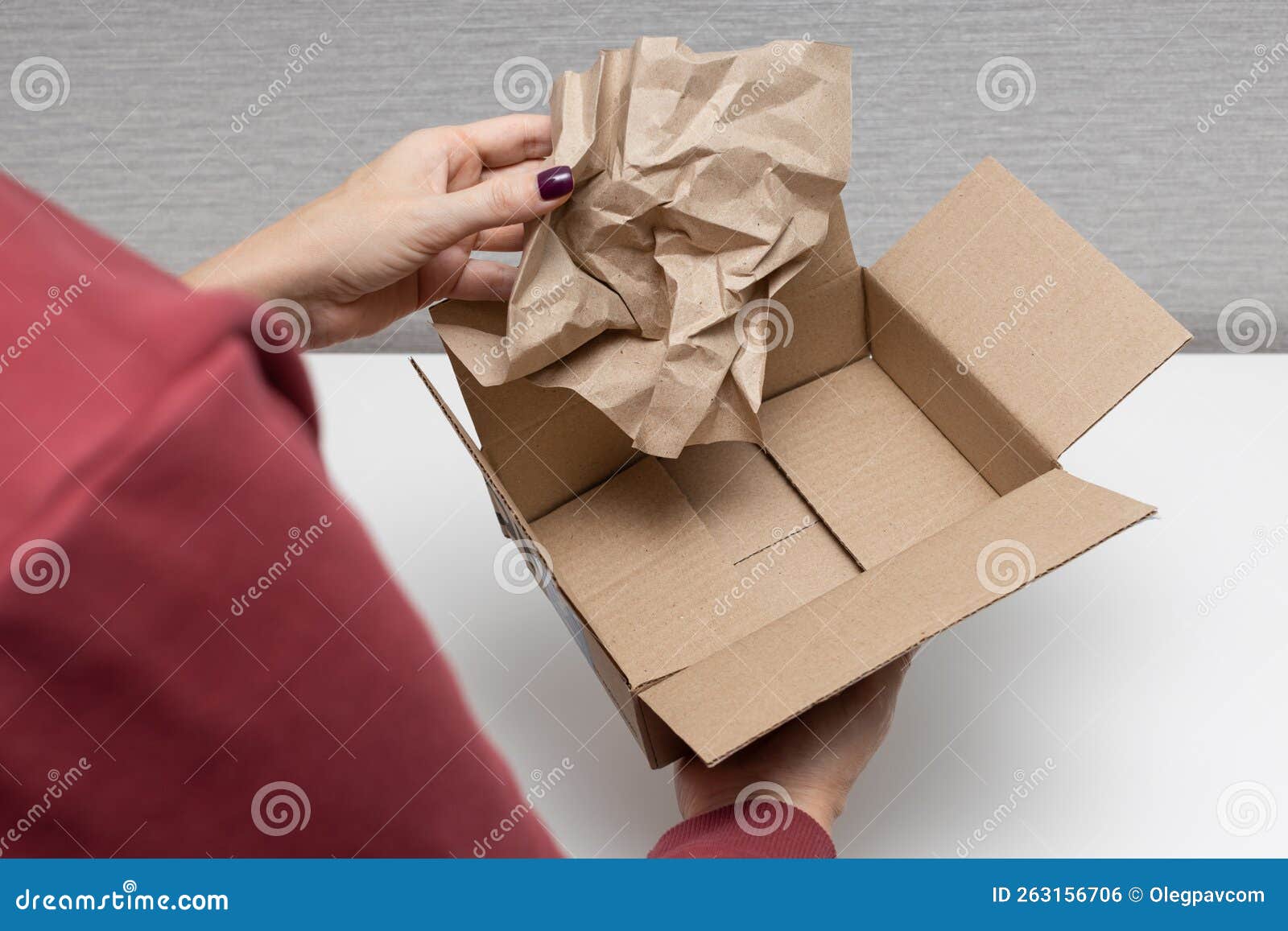Man Holding an Empty Cardboard Box, Empty Box. Stock Photo - Image of ...