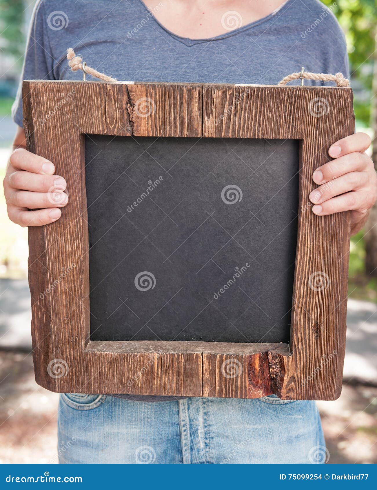 Man Holding Empty Chalkboard with Wooden Frame. Template Mock Up Stock ... Man Holding Empty Chalkboard with Wooden Frame. Template Mock Up Stock ...