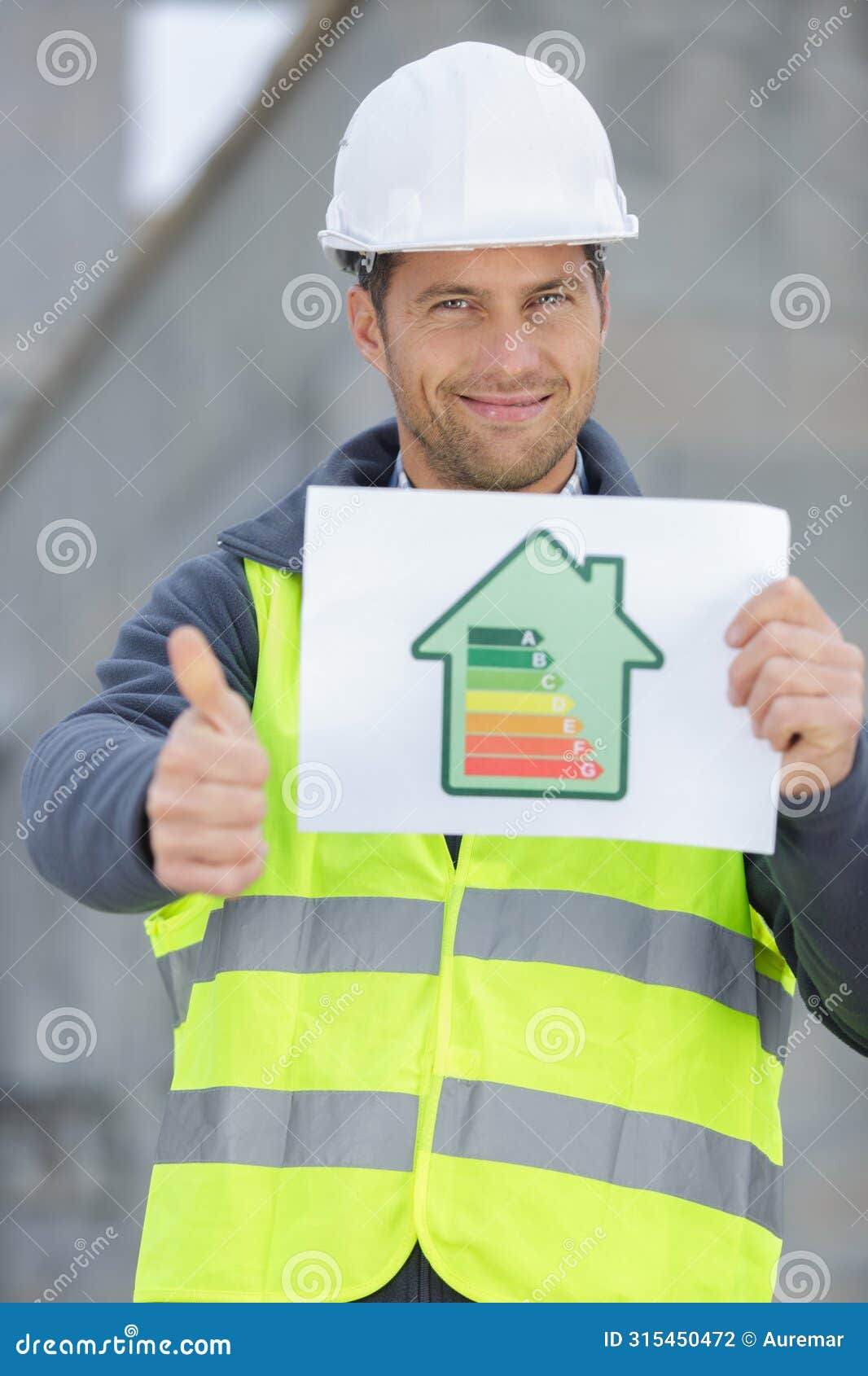 Man Holding Energy Efficient Chart Stock Photo - Image of standard ...