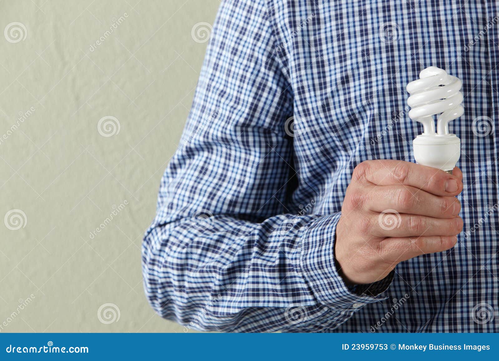 Man Holding Energy Saving Lightbulb Stock Image - Image of view ...