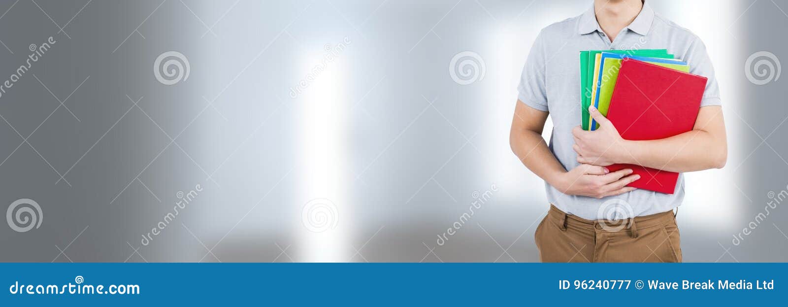 Man Holding Files and Folders Stock Image - Image of bright, happy ...