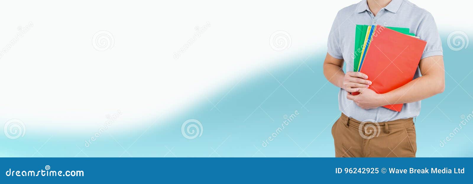 Man Holding Files and Folders Stock Image - Image of intellectual ...