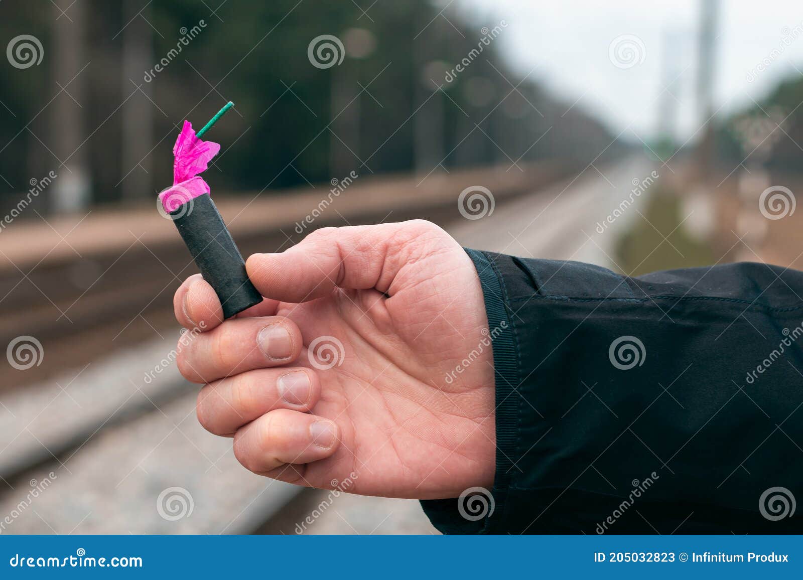 Man Holding a Firecracker in His Hand Stock Image - Image of gunpowder ...