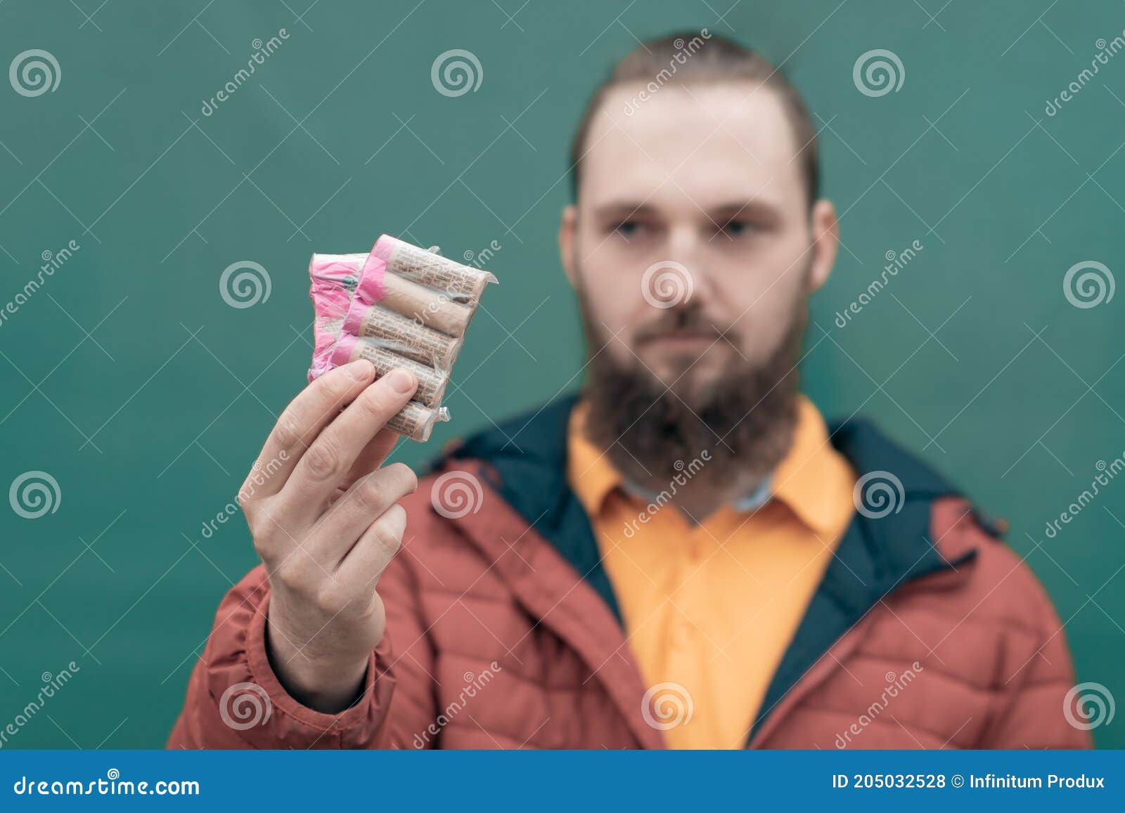 Man Holding Firecrackers in His Hand Stock Photo - Image of firework ...