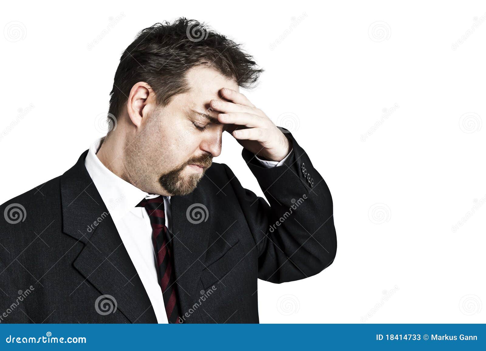 Man holding forehead stock image. Image of face, male - 18414733