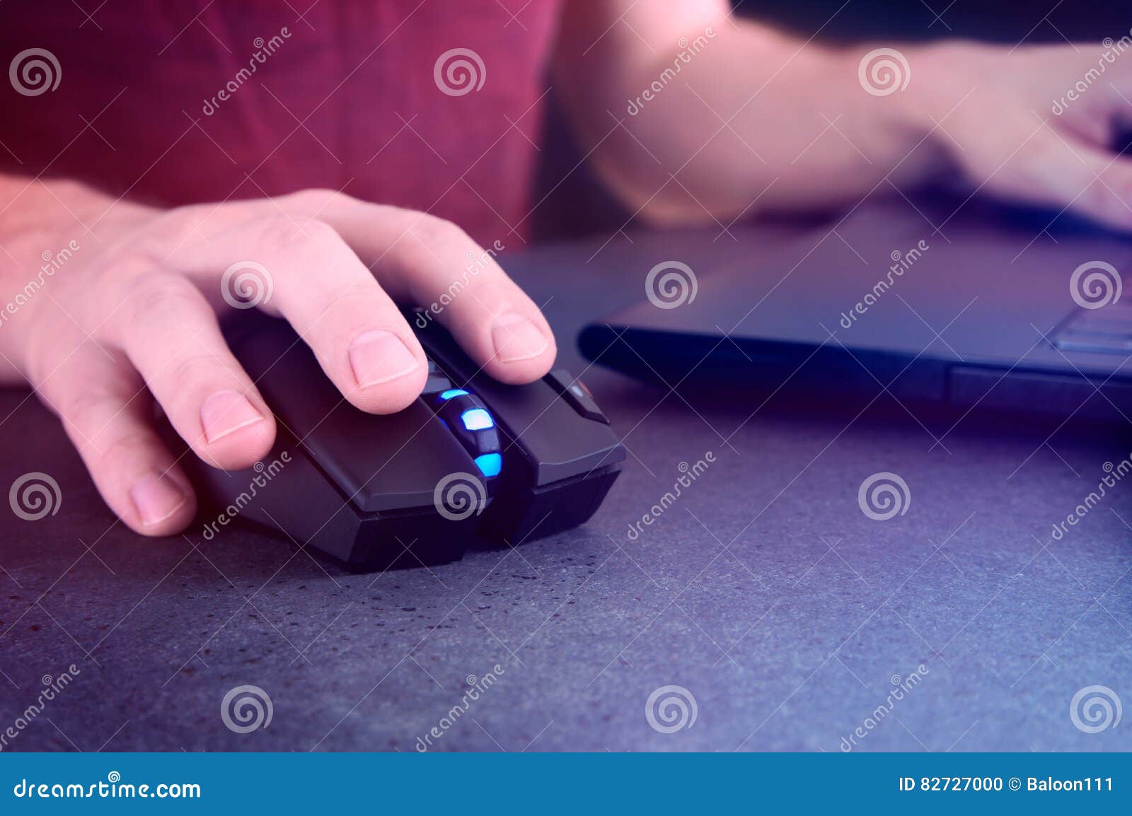 Man holding gaming mouse stock photo. Image of gaming - 82727000
