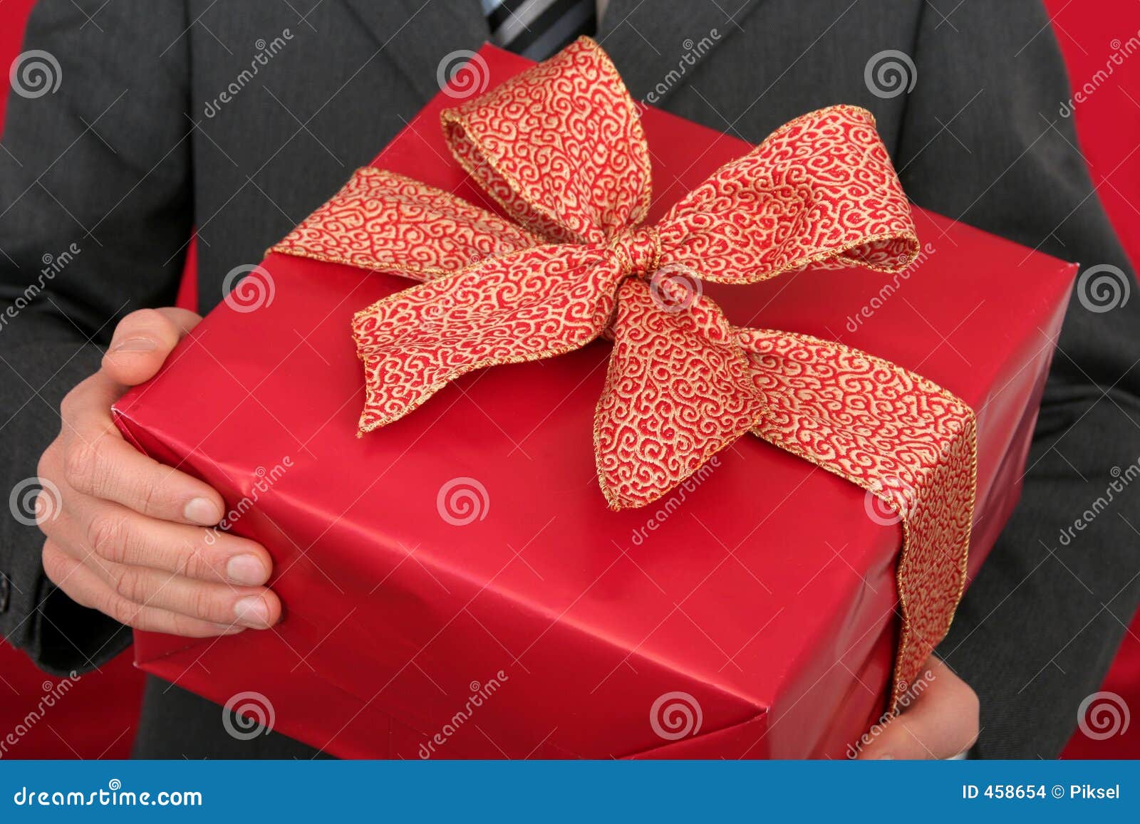 Man Holding Gift stock photo. Image of concept, businessman - 458654