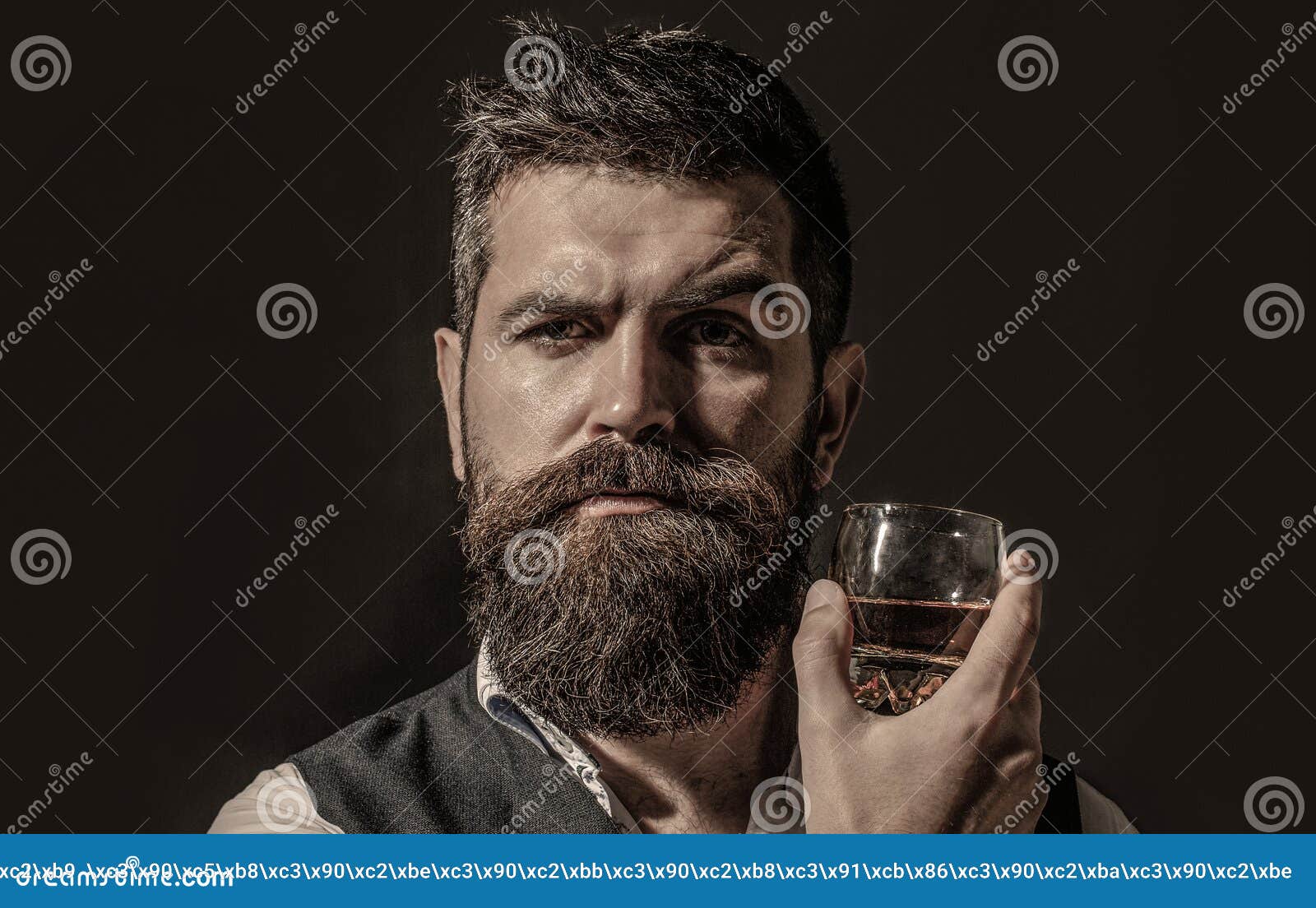 Man Holding a Glass of Whisky. Man Stock Photo - Image of portrait ...