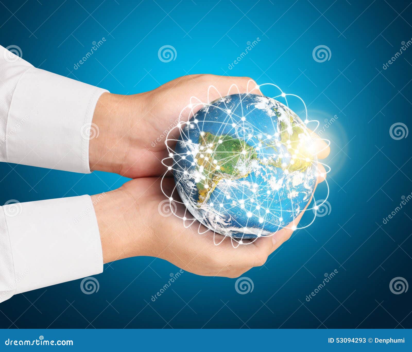 Man holding global stock image. Image of finance, issues - 53094293