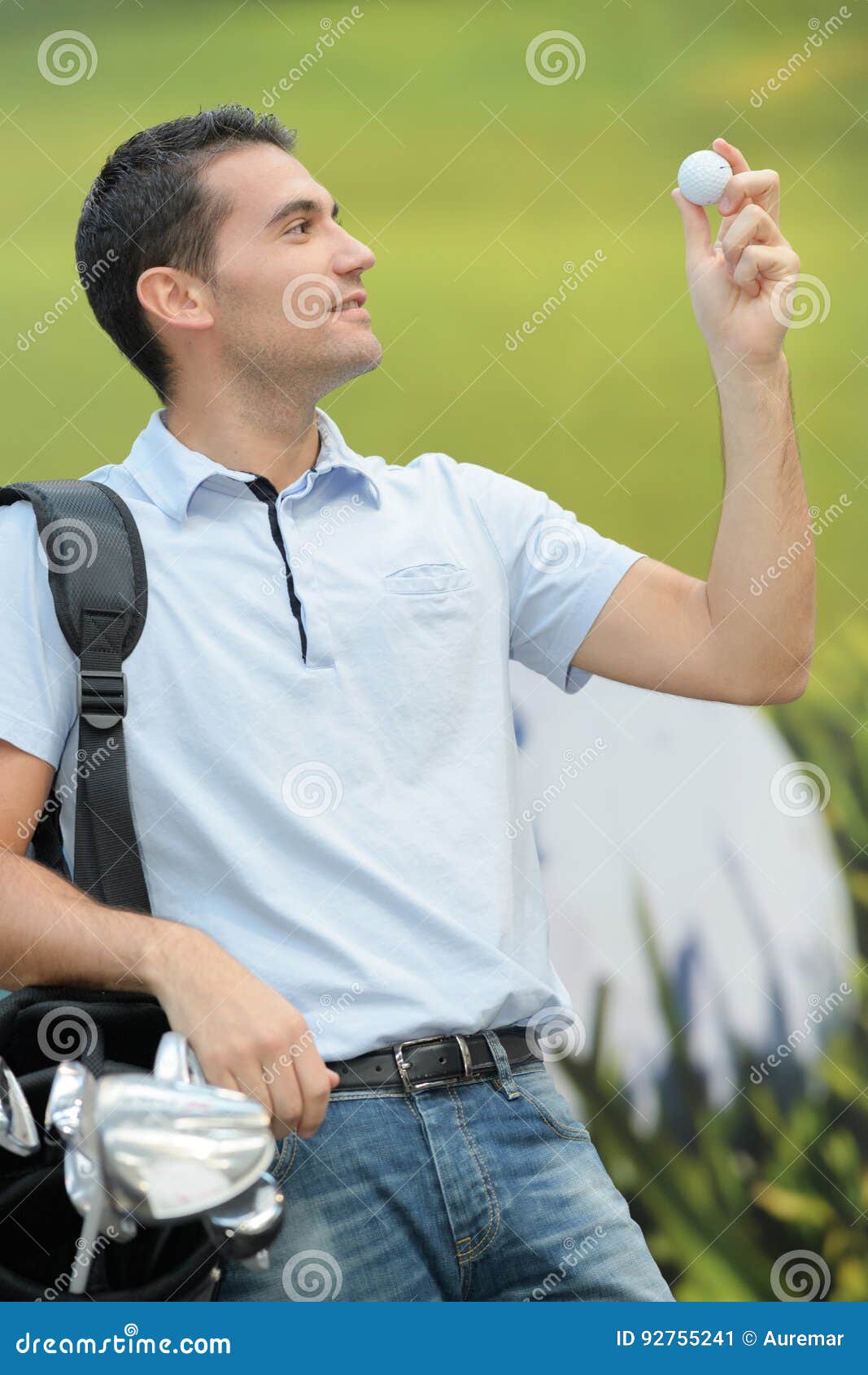 Man holding golf ball stock image. Image of golfer, play - 92755241