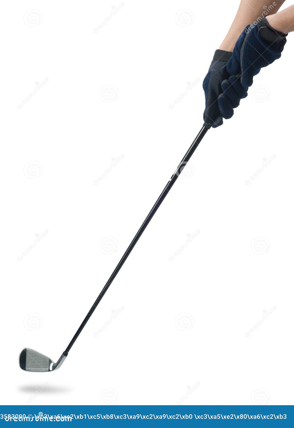 A Man Holding a Golf Club on a White Background Stock Photo - Image of ...