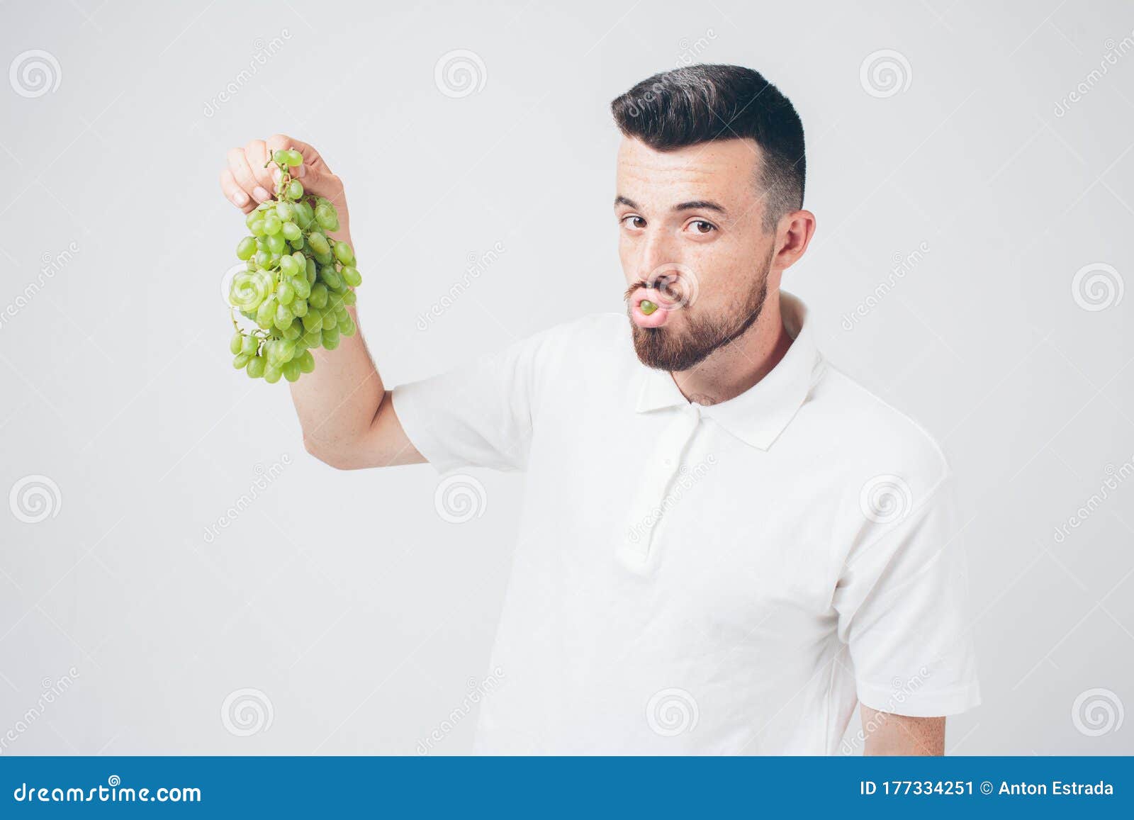 Man Holding Grape, Close Up. Concept Stock Image - Image of fruit, grow ...