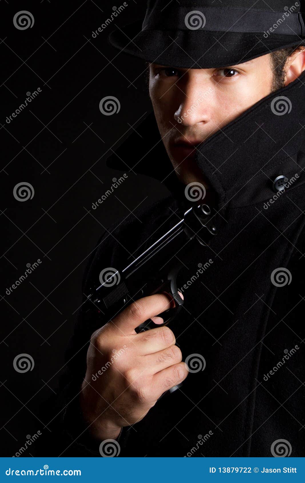 Man Holding Gun stock photo. Image of criminal, serious - 13879722