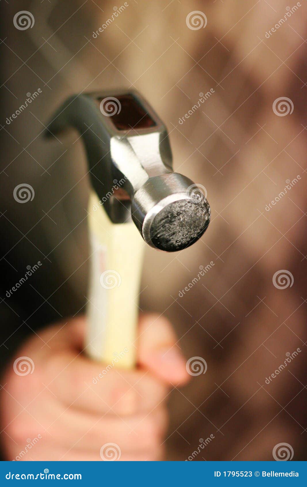 Man holding hammer stock image. Image of hammer, implements - 1795523