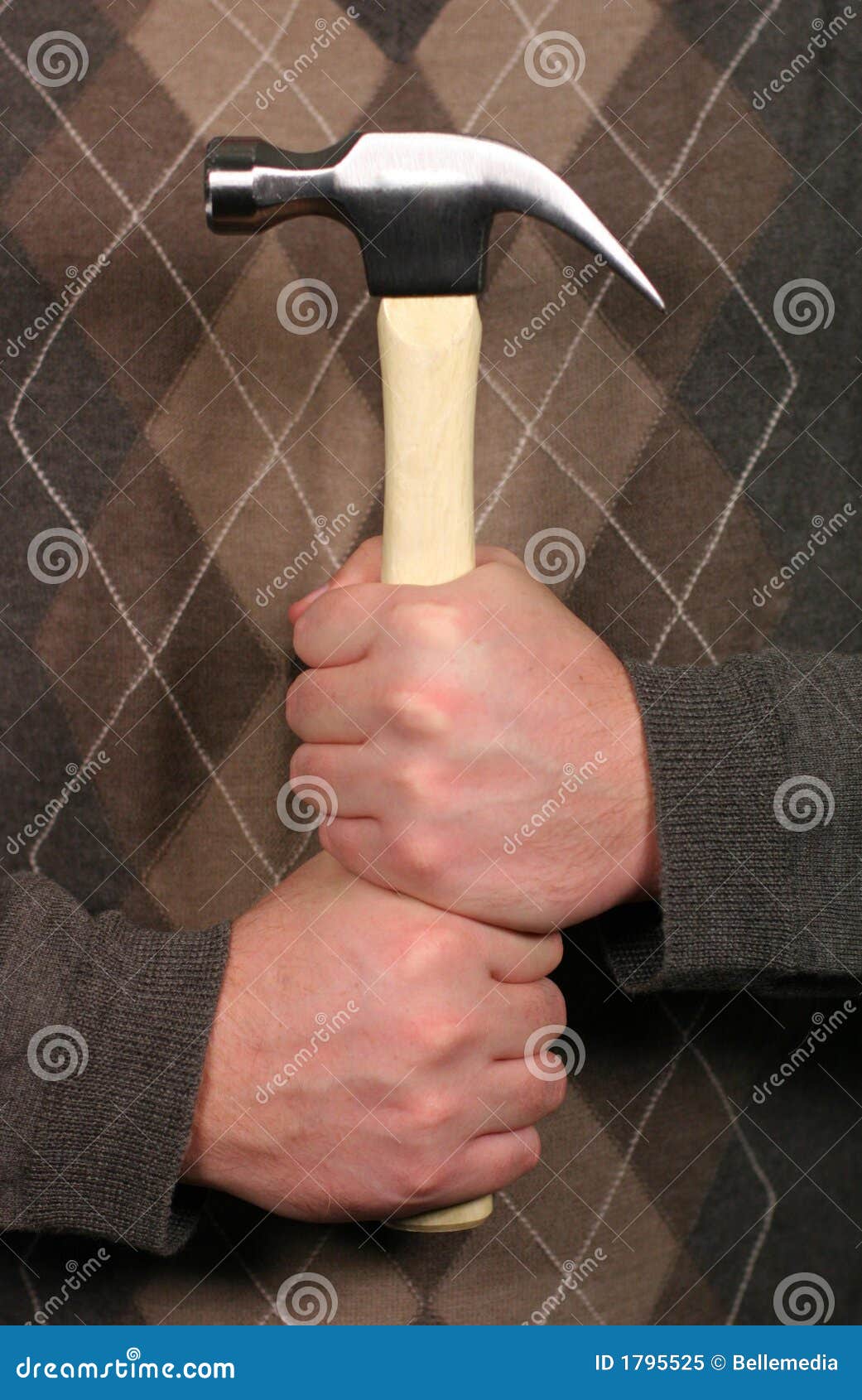 Man holding hammer stock image. Image of person, clothing - 1795525