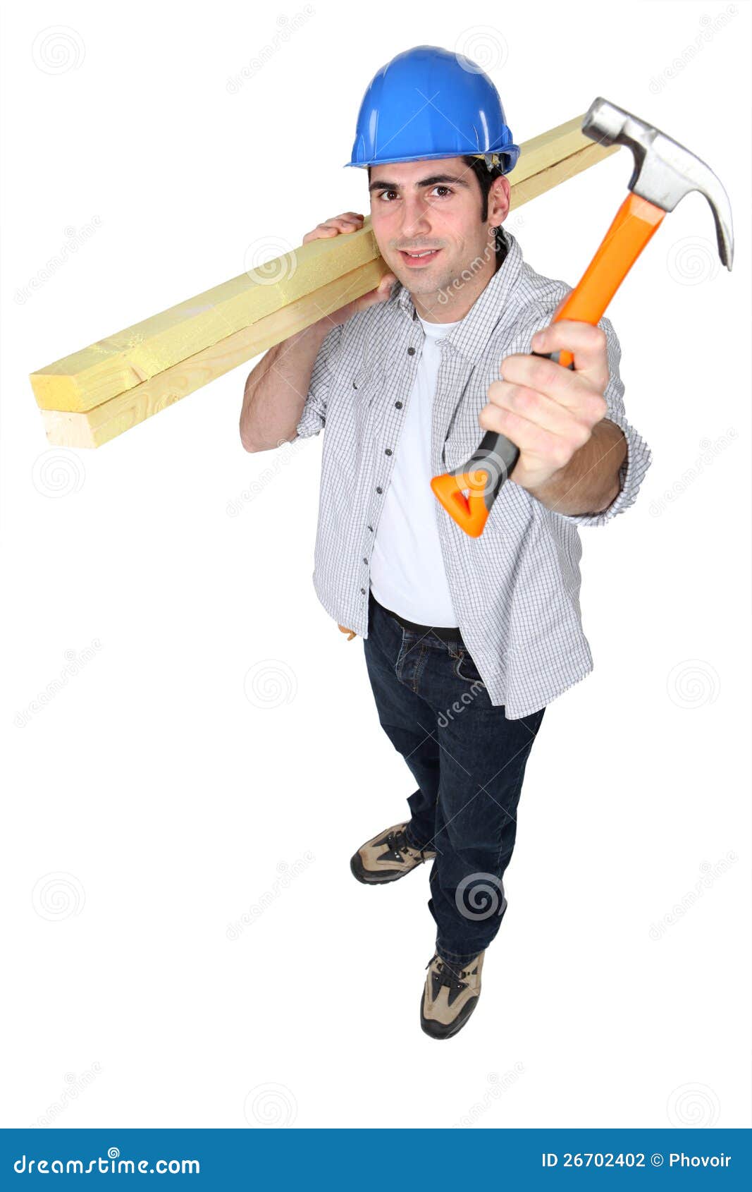 Man holding hammer stock photo. Image of chipboard, equipment - 26702402