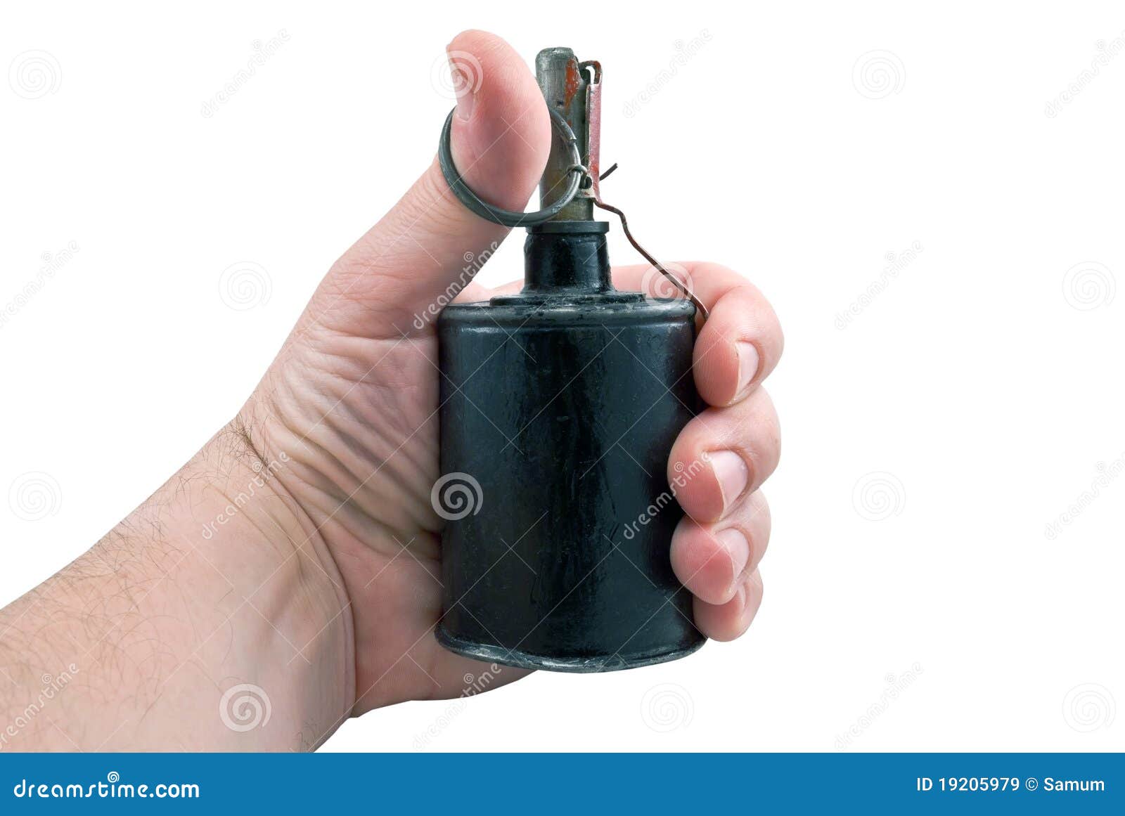 Man Holding a Hand Grenade in His Hand Stock Image - Image of stress ...