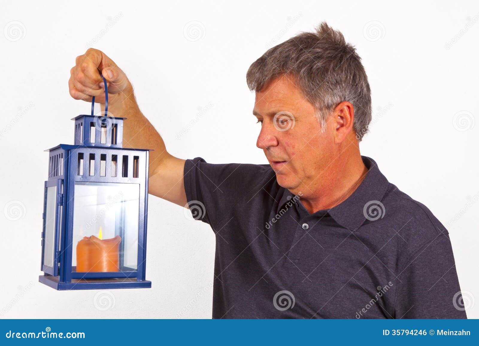 Man Holding A Hand Lantern Royalty-Free Stock Image | CartoonDealer.com ...
