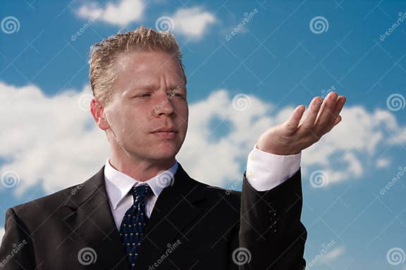 Man holding hand out stock image. Image of success, handsome - 9430029