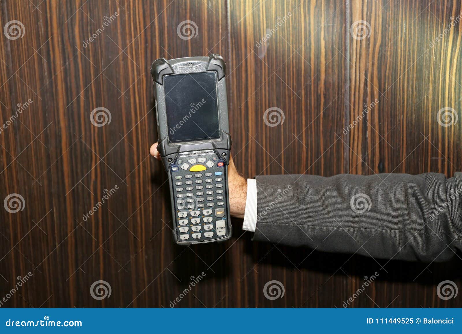 Holding Scanner stock image. Image of technology, industrial - 111449525