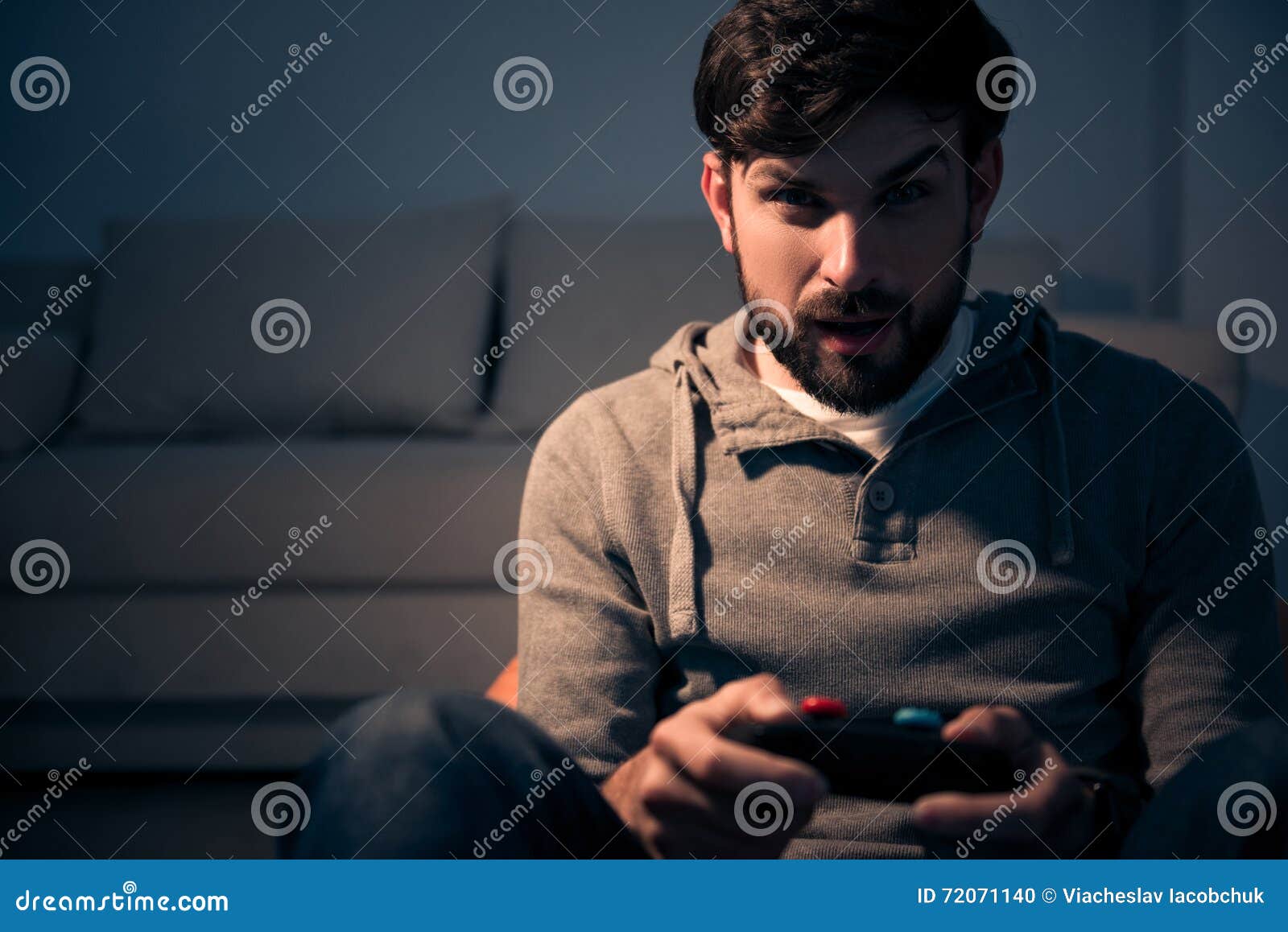 Man Holding in Hands a Videogame Controller Stock Photo - Image of ...